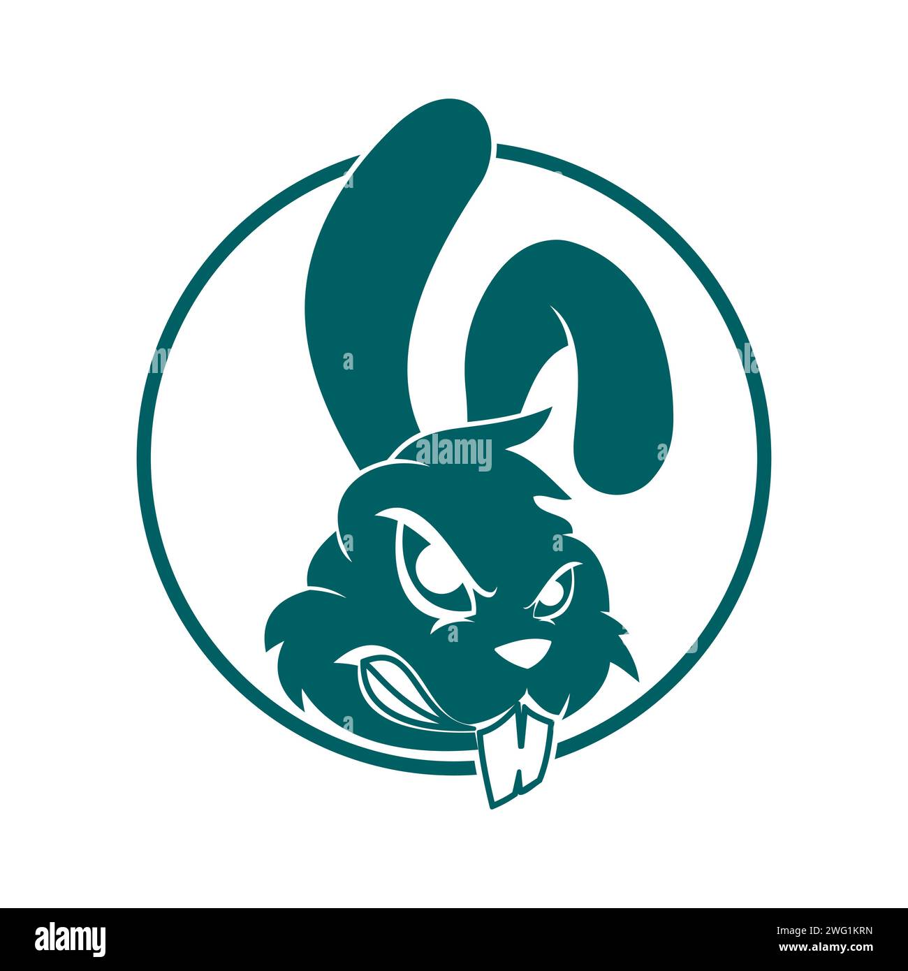 Rabbit vector logo concept illustration Stock Vector Image & Art - Alamy