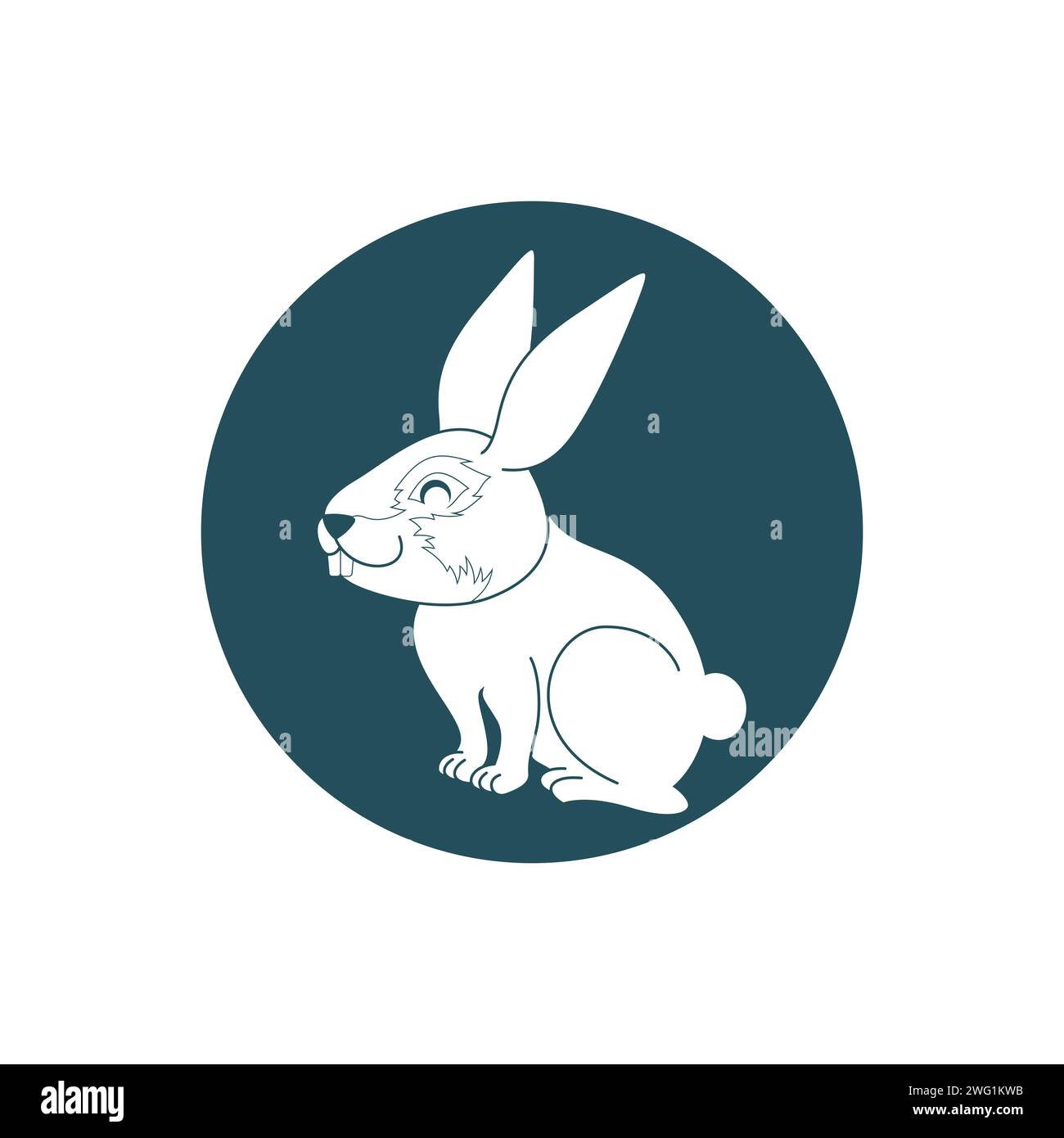 Rabbit vector logo concept illustration Stock Vector Image & Art - Alamy
