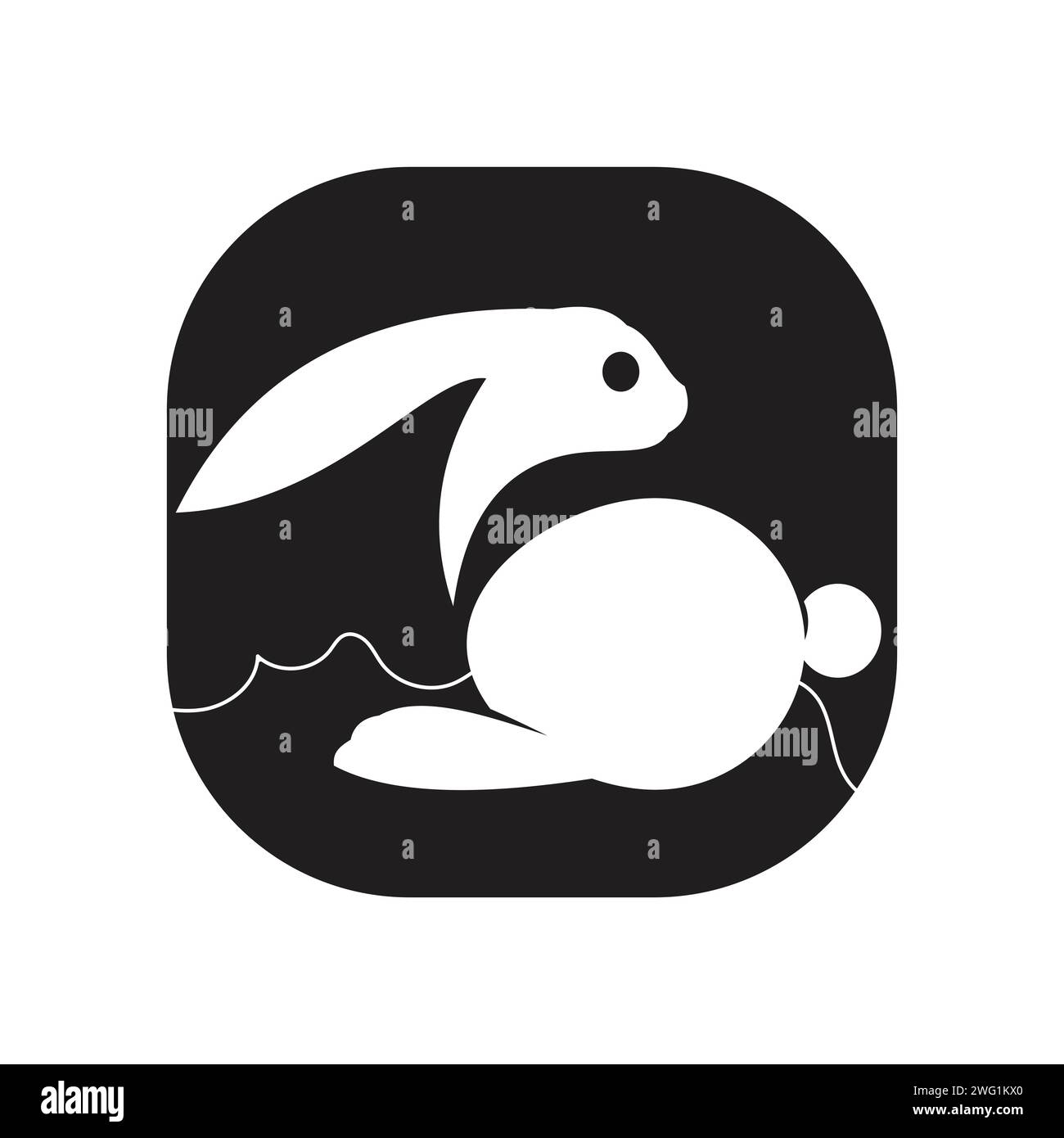 Rabbit vector logo concept illustration Stock Vector Image & Art - Alamy