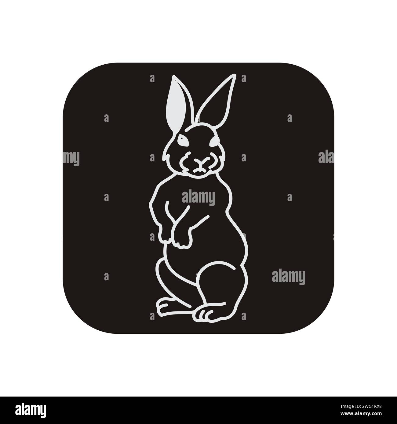 Rabbit vector logo concept illustration Stock Vector Image & Art - Alamy