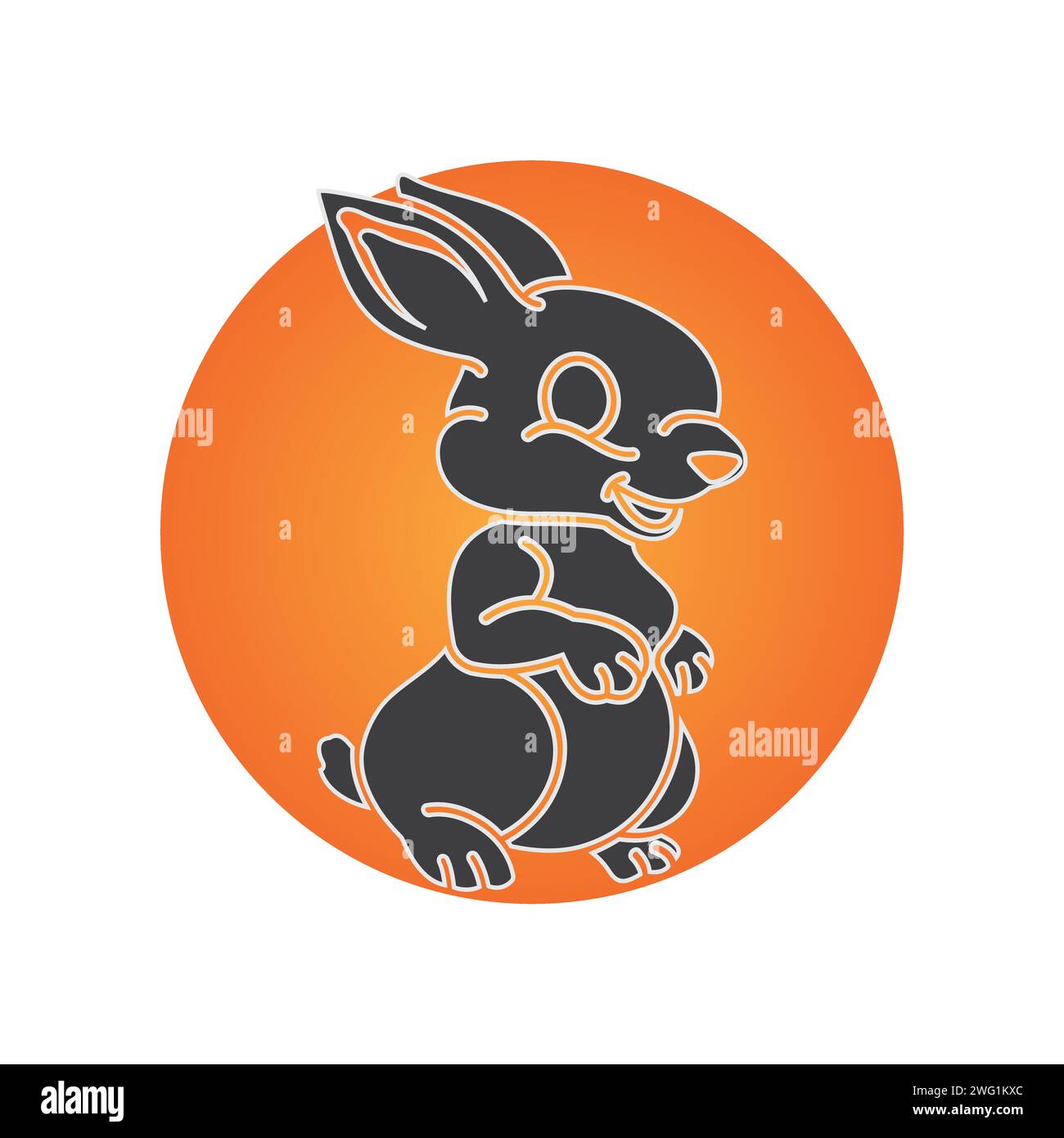 Rabbit vector logo concept illustration Stock Vector Image & Art - Alamy
