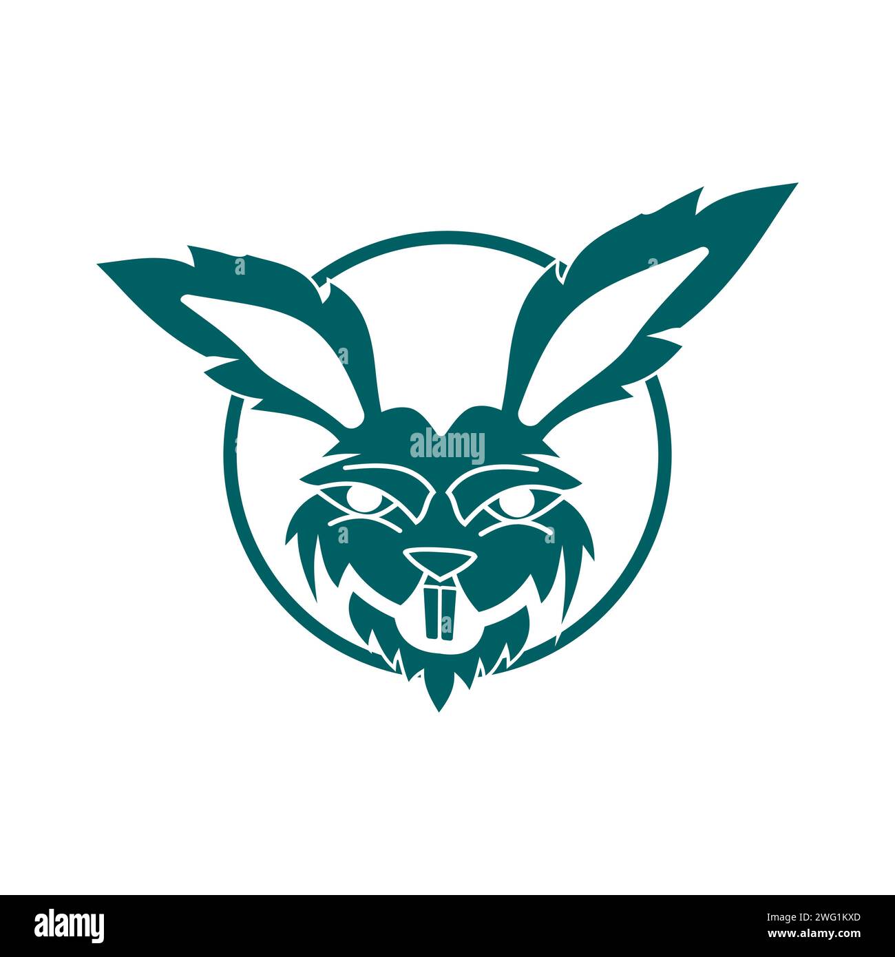 Rabbit vector logo concept illustration Stock Vector Image & Art - Alamy