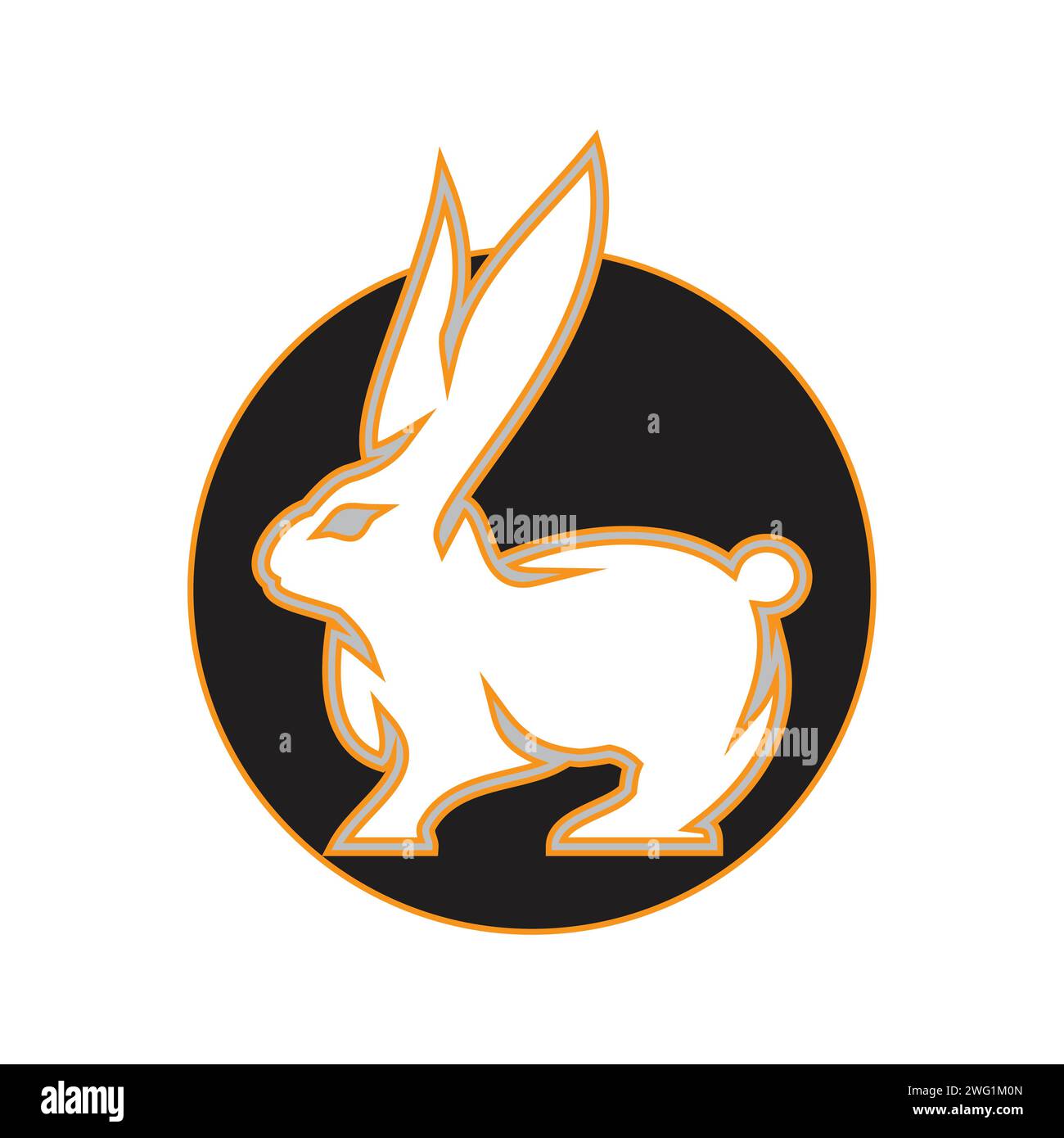 Rabbit vector logo concept illustration Stock Vector Image & Art - Alamy