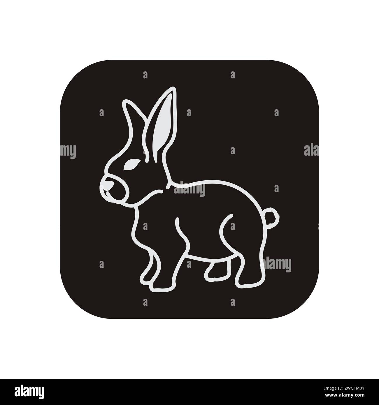 Rabbit vector logo concept illustration Stock Vector Image & Art - Alamy