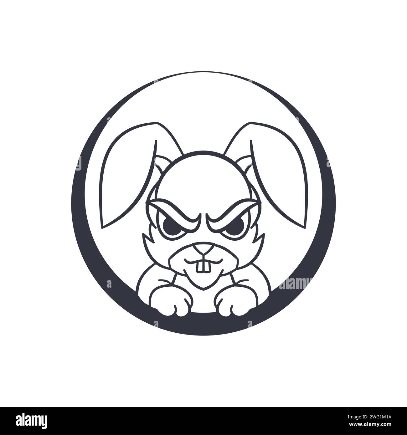 Rabbit vector logo concept illustration Stock Vector Image & Art - Alamy