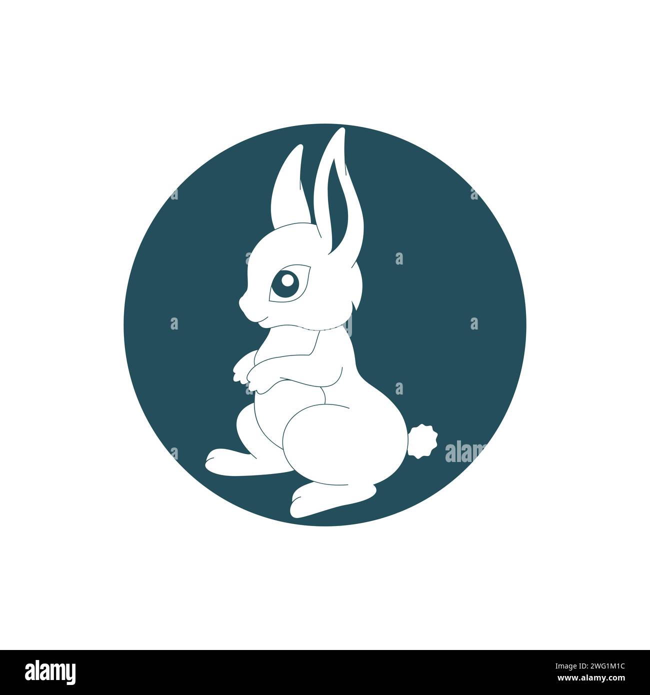 Rabbit vector logo concept illustration Stock Vector Image & Art - Alamy