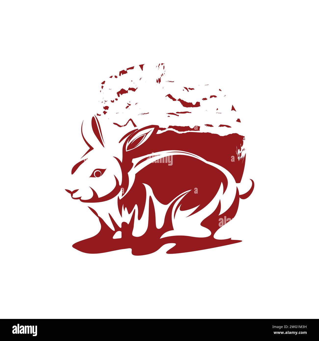 Rabbit vector logo concept illustration Stock Vector Image & Art - Alamy