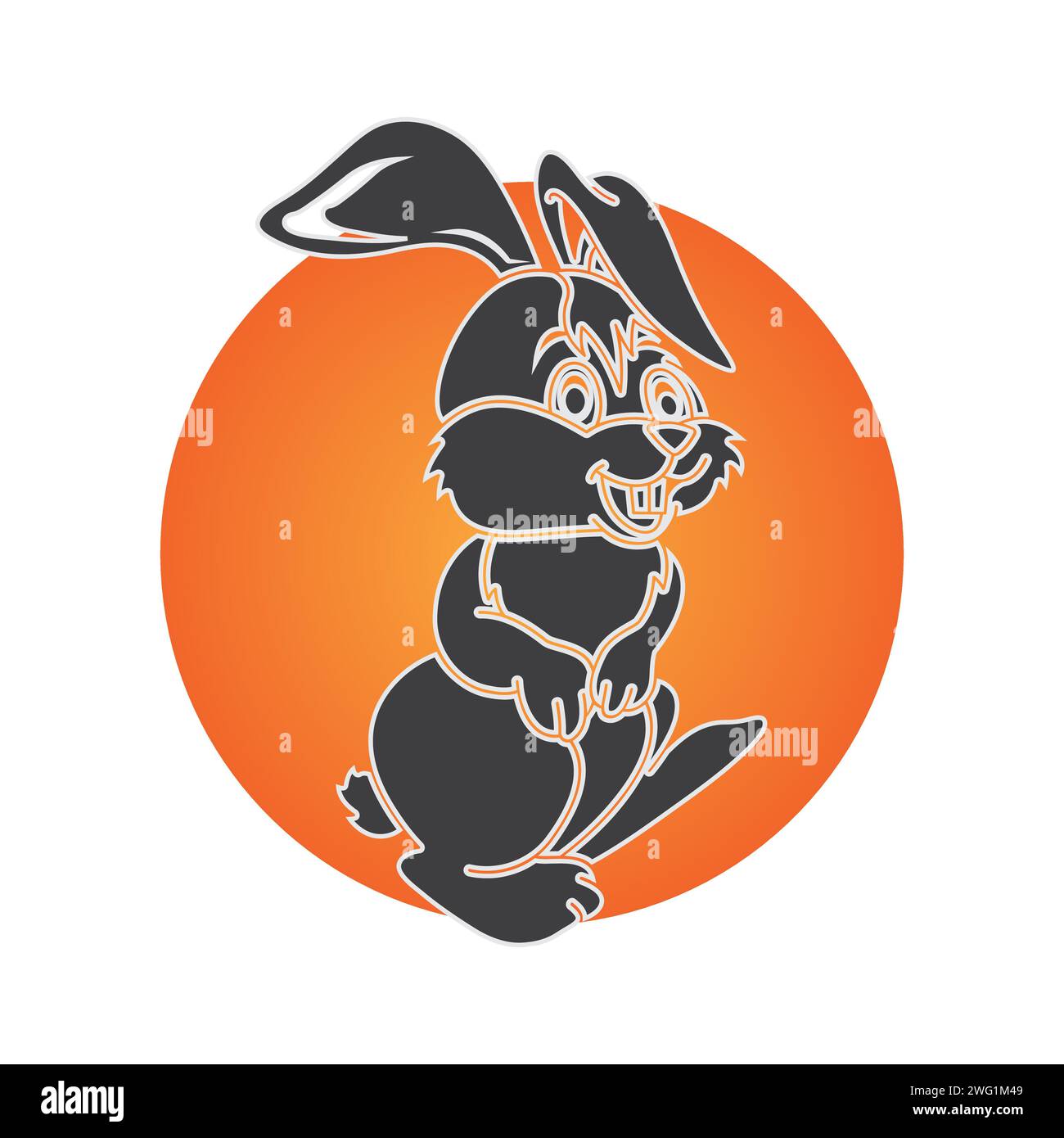Rabbit vector logo concept illustration Stock Vector Image & Art - Alamy