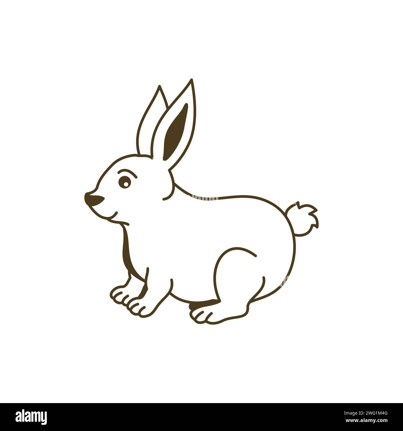 Rabbit vector logo concept illustration Stock Vector Image & Art - Alamy