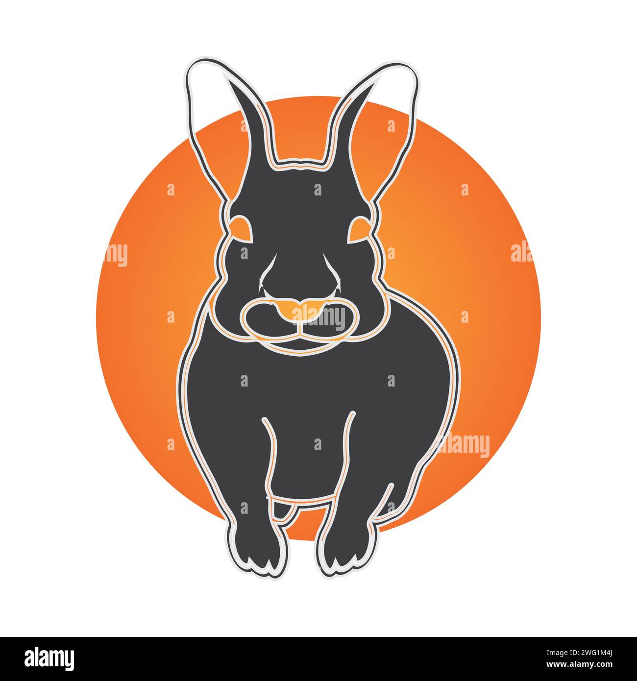 Rabbit vector logo concept illustration Stock Vector Image & Art - Alamy