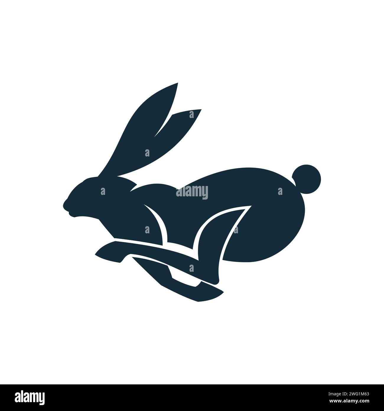 Rabbit vector logo concept illustration Stock Vector Image & Art - Alamy