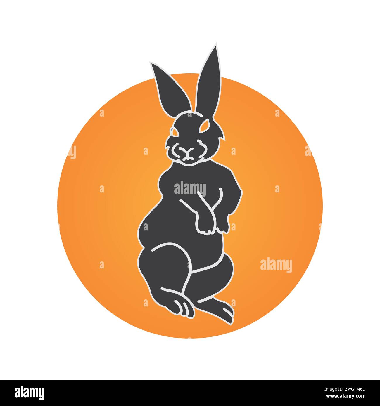 Rabbit vector logo concept illustration Stock Vector Image & Art - Alamy