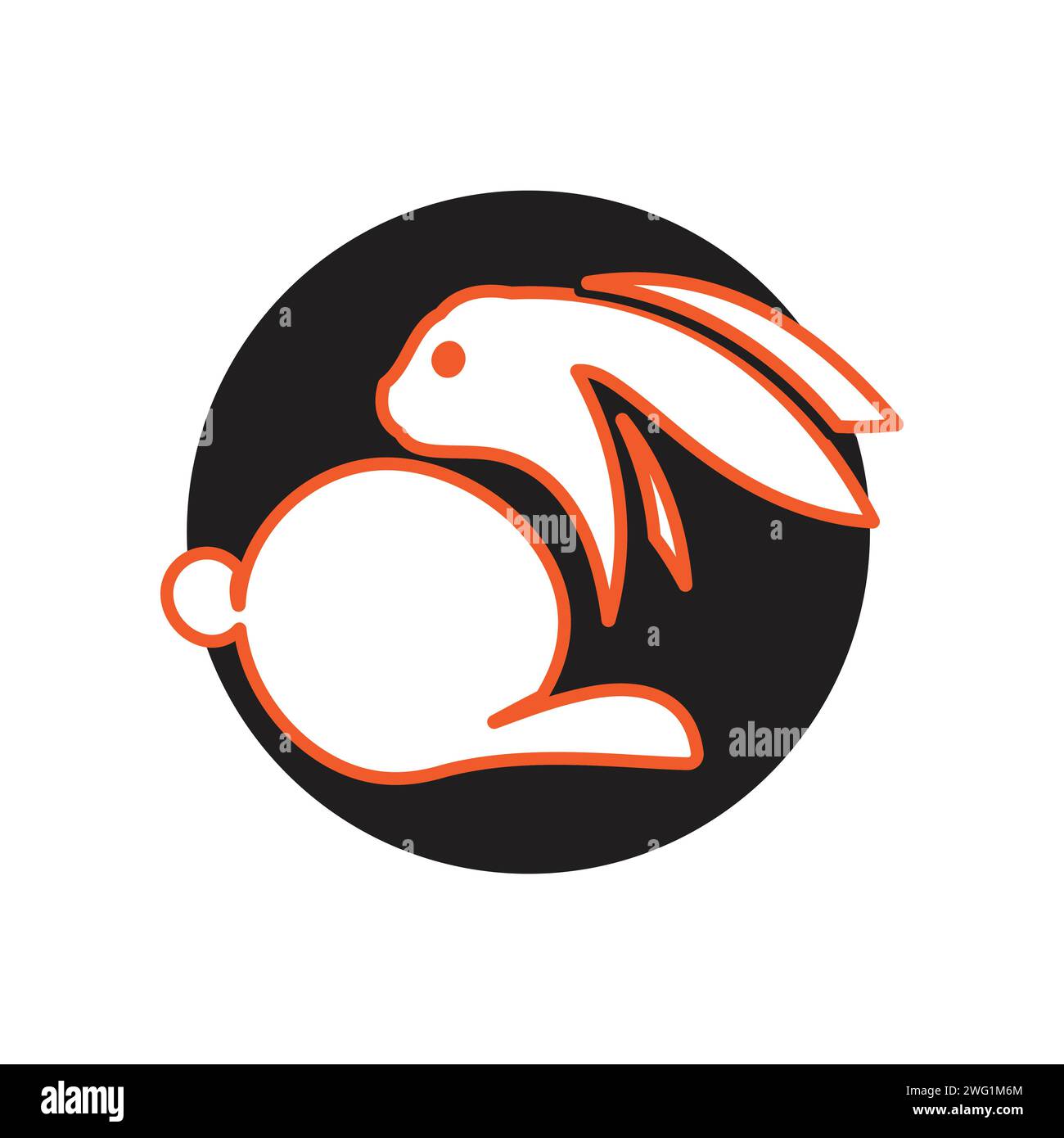 Rabbit vector logo concept illustration Stock Vector Image & Art - Alamy