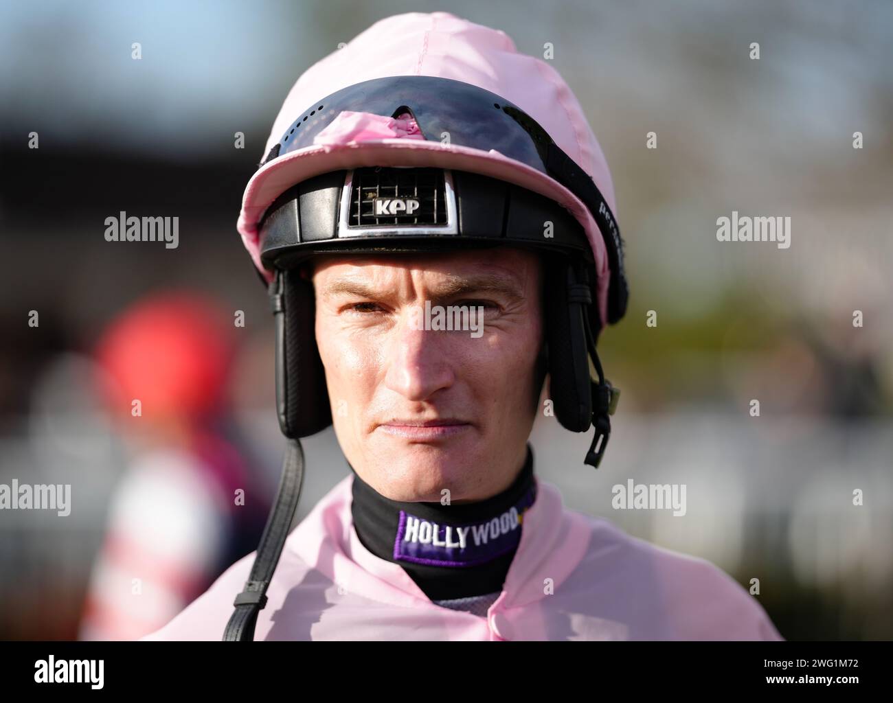 Jockey Daniel Muscutt at Lingfield Park Racecourse, Surrey. Picture ...