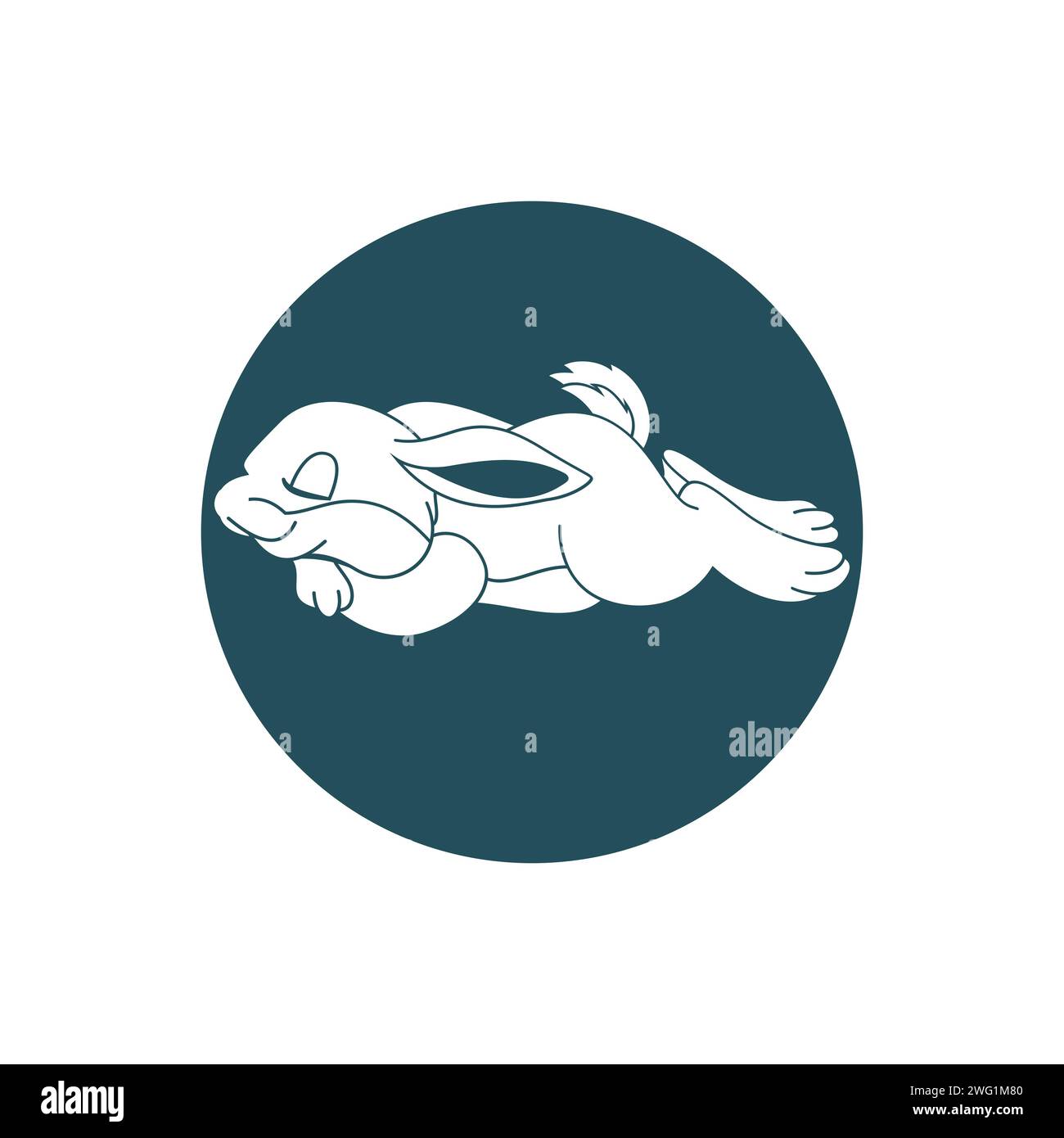Rabbit vector logo concept illustration Stock Vector Image & Art - Alamy
