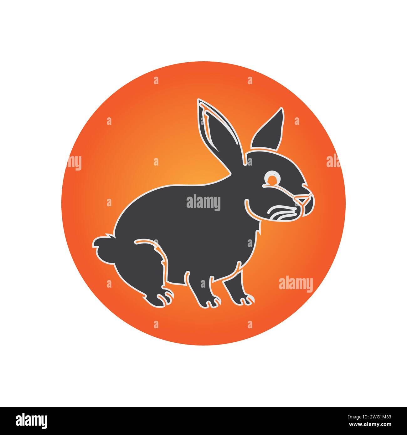 Rabbit vector logo concept illustration Stock Vector Image & Art - Alamy
