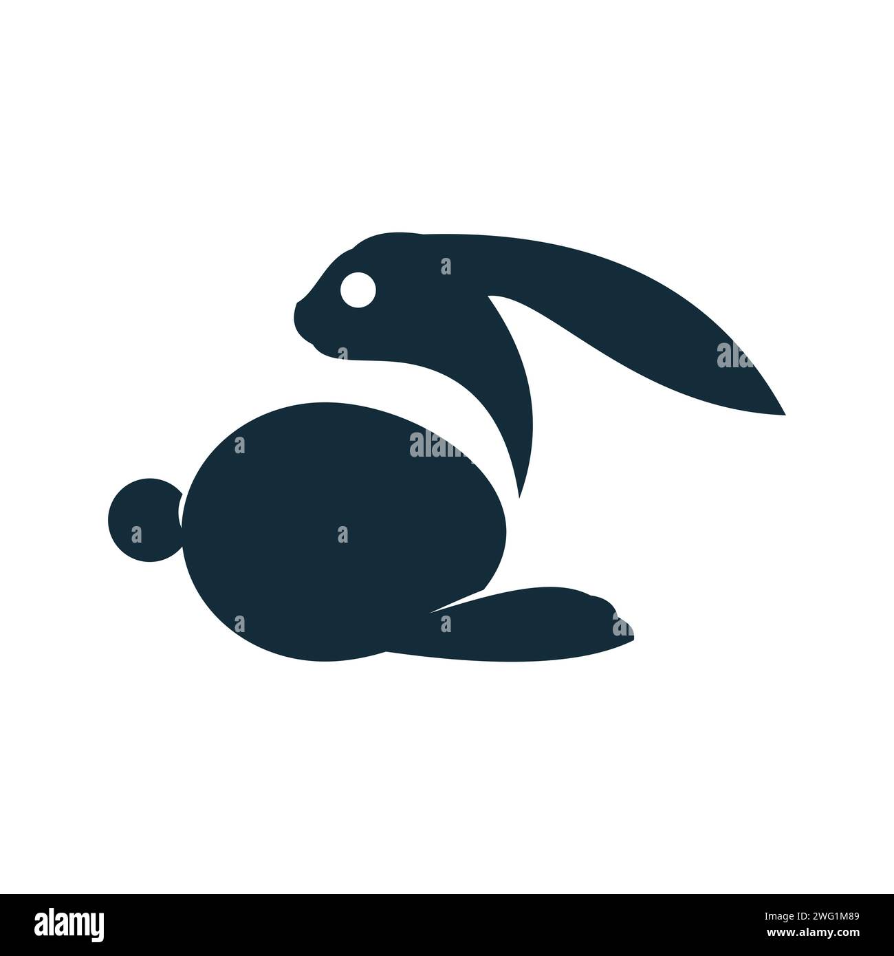 Rabbit vector logo concept illustration Stock Vector Image & Art - Alamy