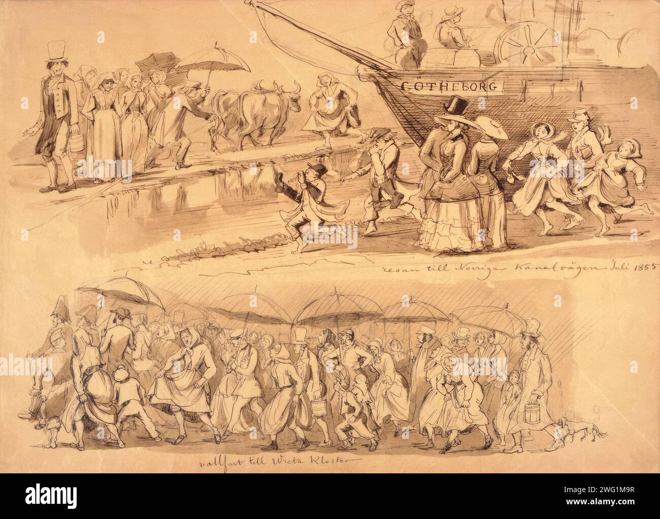 "The trip to Norrige, Kanalvägen July 1855". Pilgrimage to Vreta ...