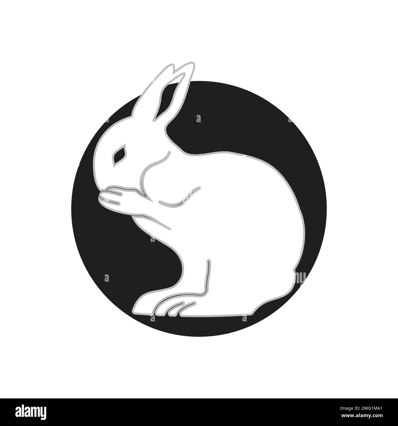 Rabbit vector logo concept illustration Stock Vector Image & Art - Alamy