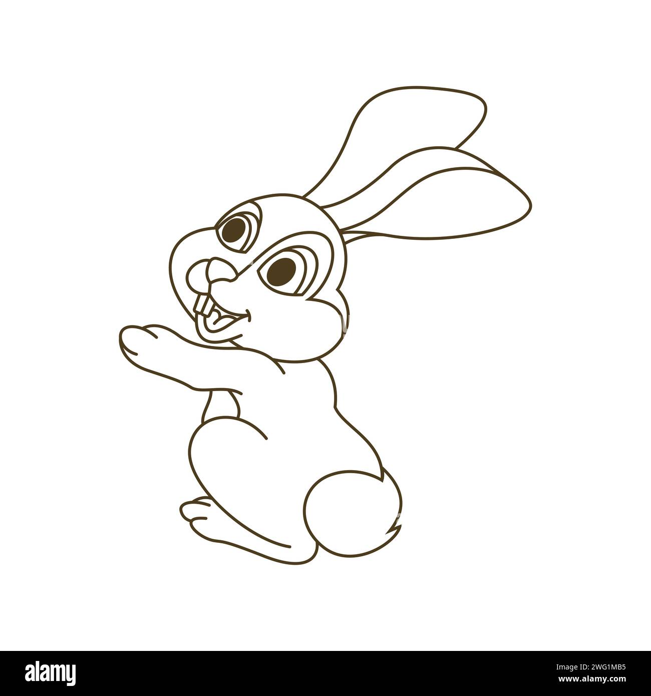 Rabbit vector logo concept illustration Stock Vector Image & Art - Alamy