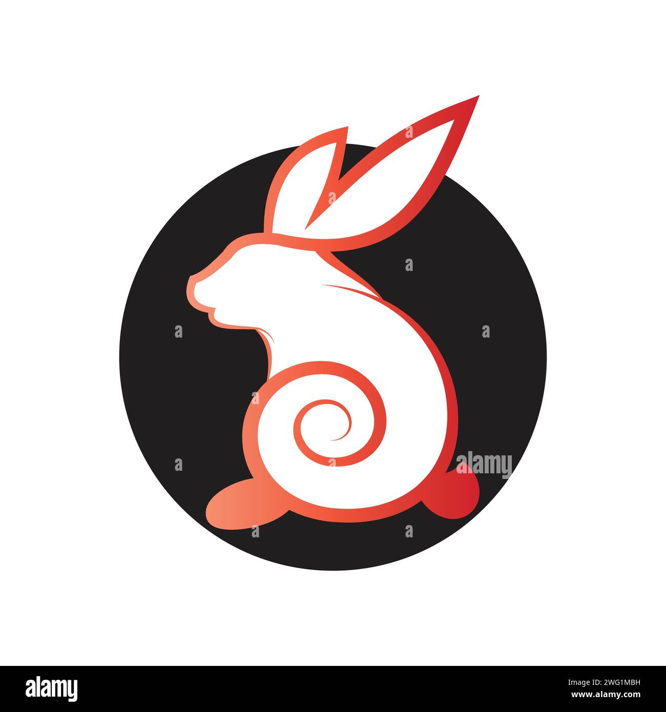 Rabbit vector logo concept illustration Stock Vector Image & Art - Alamy