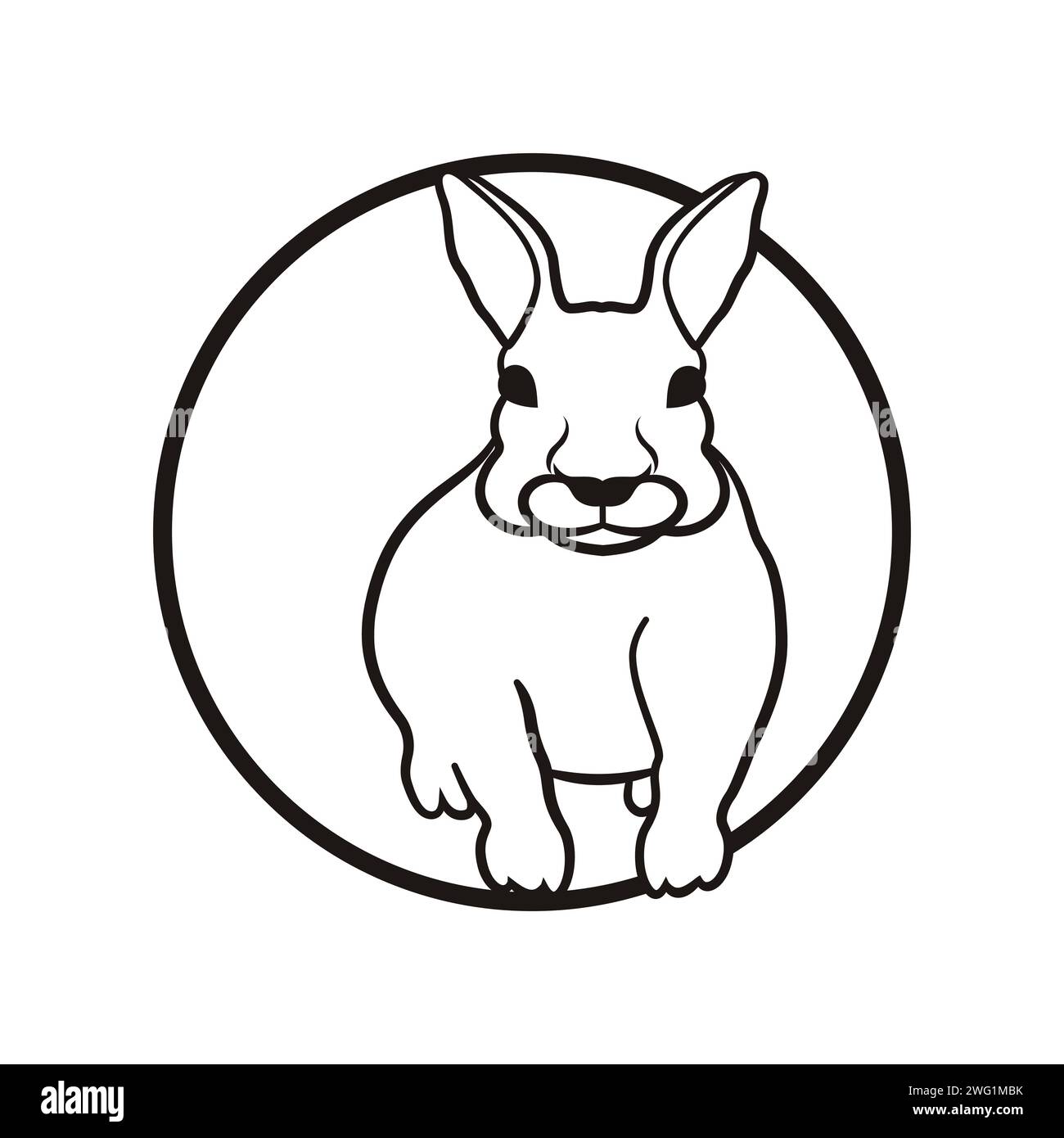 Rabbit vector logo concept illustration Stock Vector Image & Art - Alamy