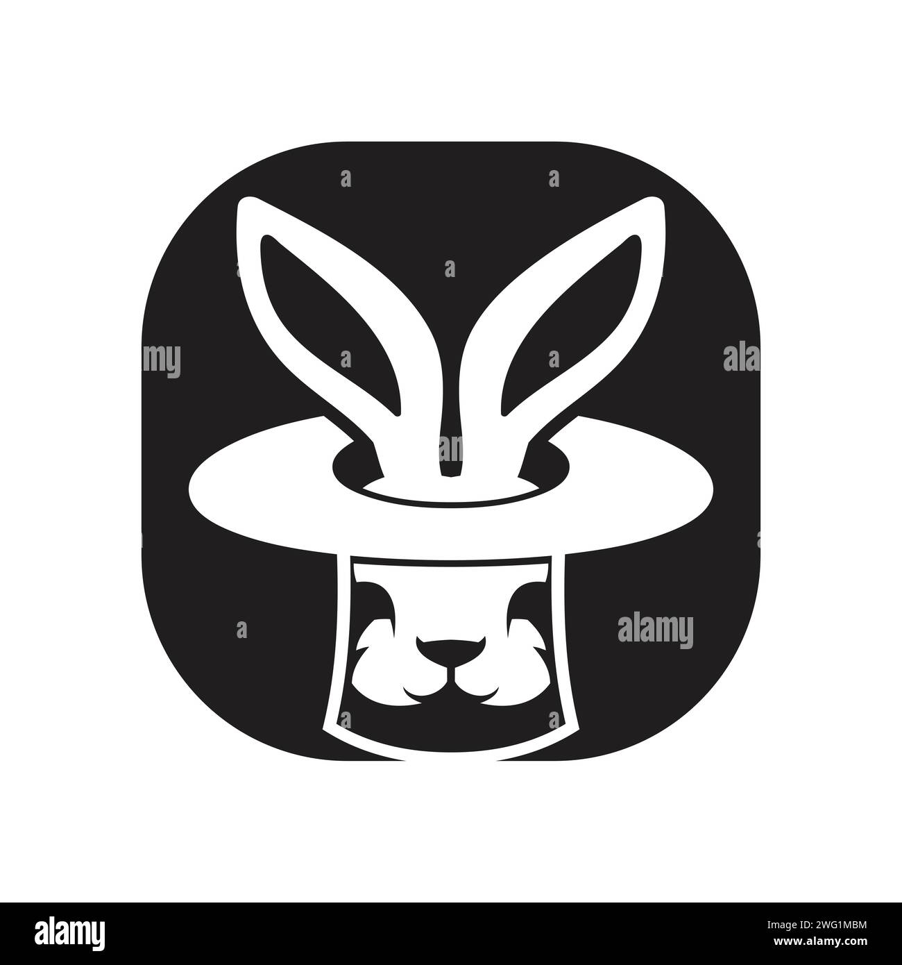 Rabbit vector logo concept illustration Stock Vector Image & Art - Alamy