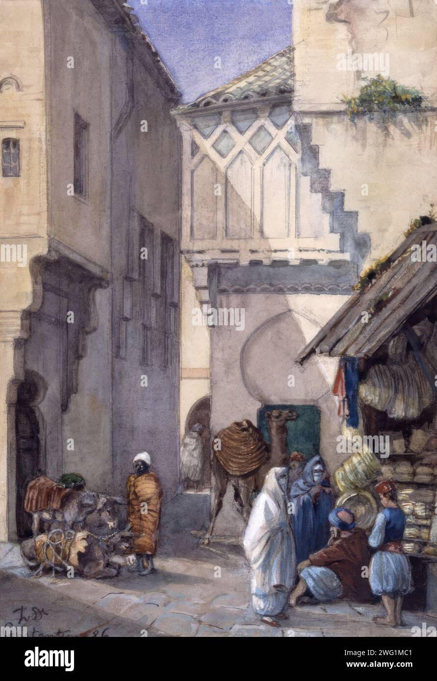 Street scene from Constantinople, 1886 Stock Photo - Alamy