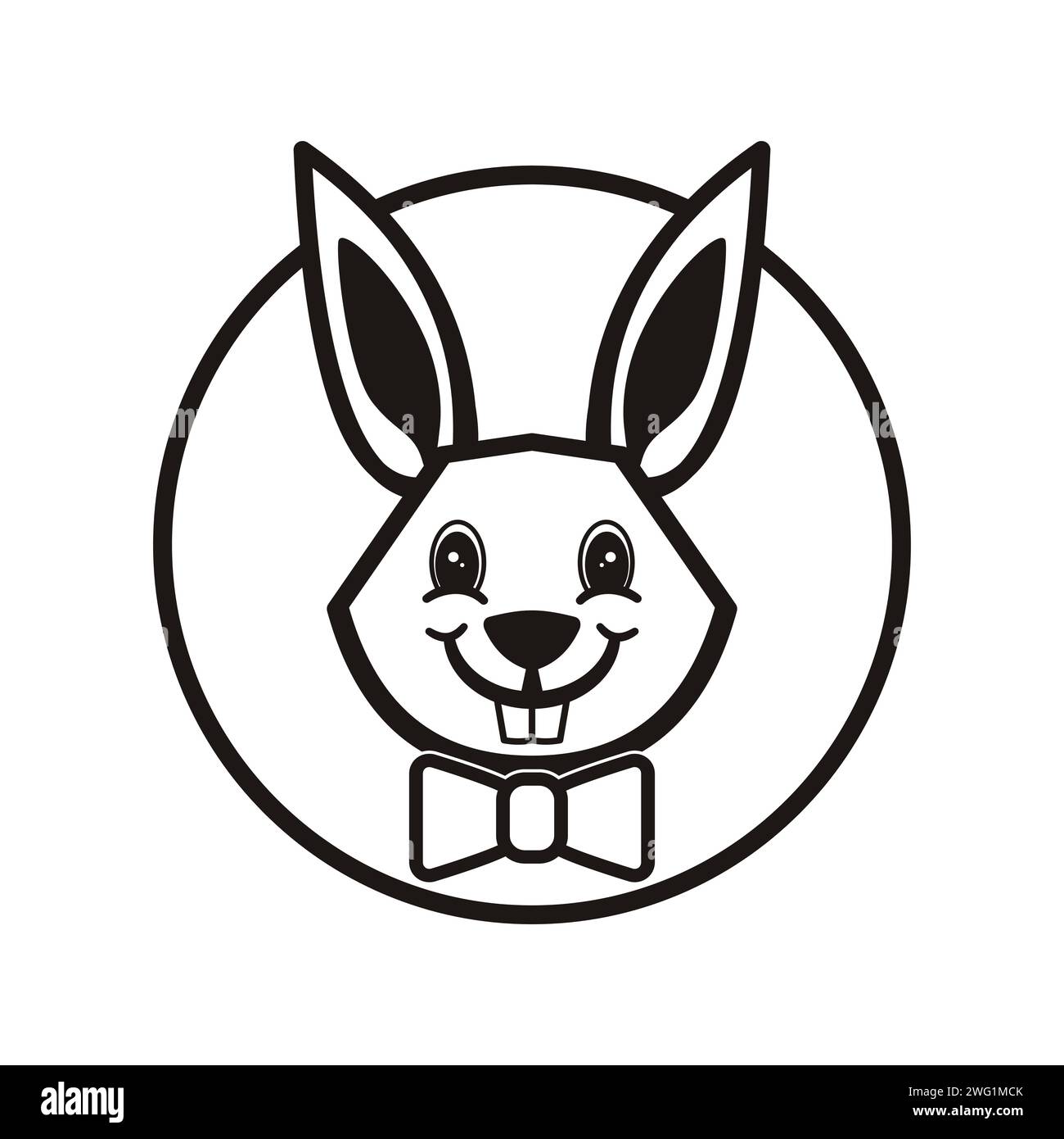 Rabbit vector logo concept illustration Stock Vector Image & Art - Alamy