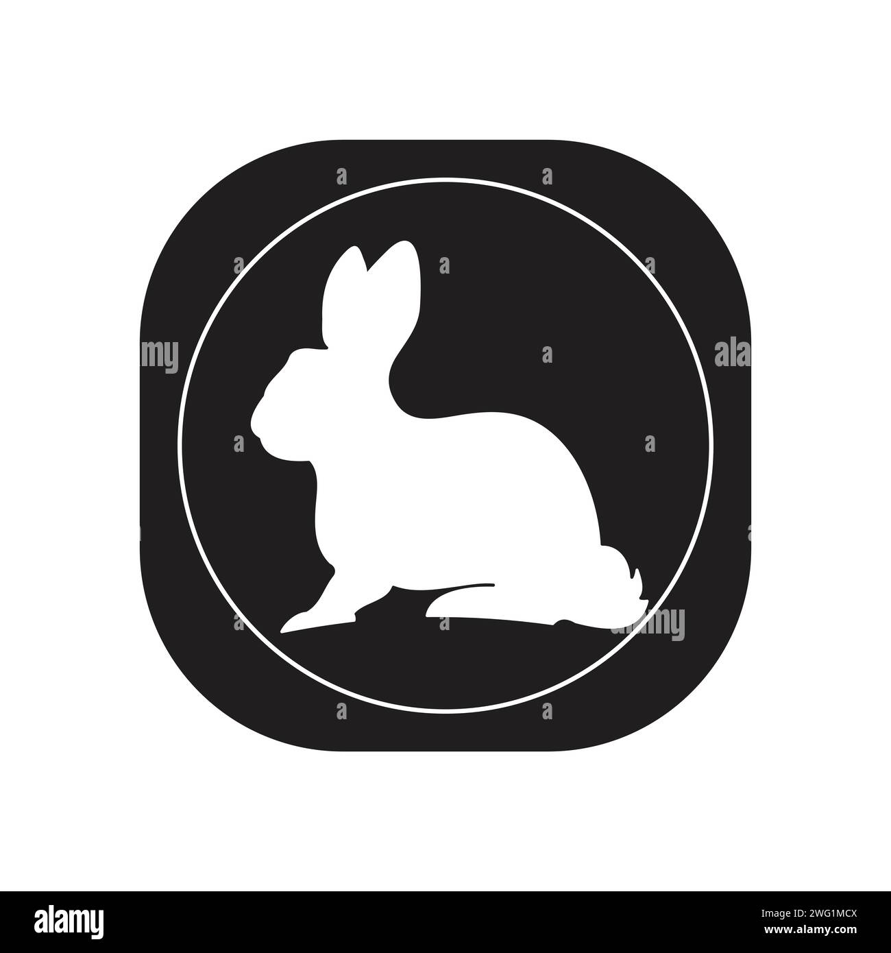 Rabbit vector logo concept illustration Stock Vector Image & Art - Alamy