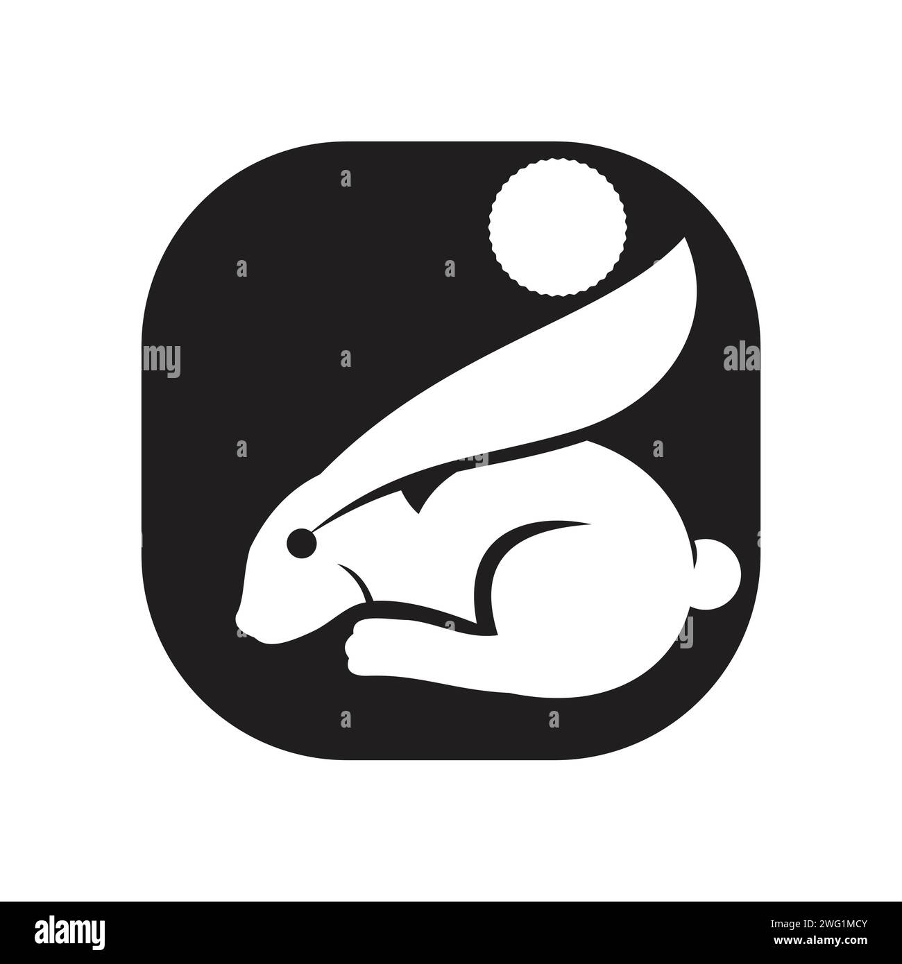 Rabbit vector logo concept illustration Stock Vector Image & Art - Alamy