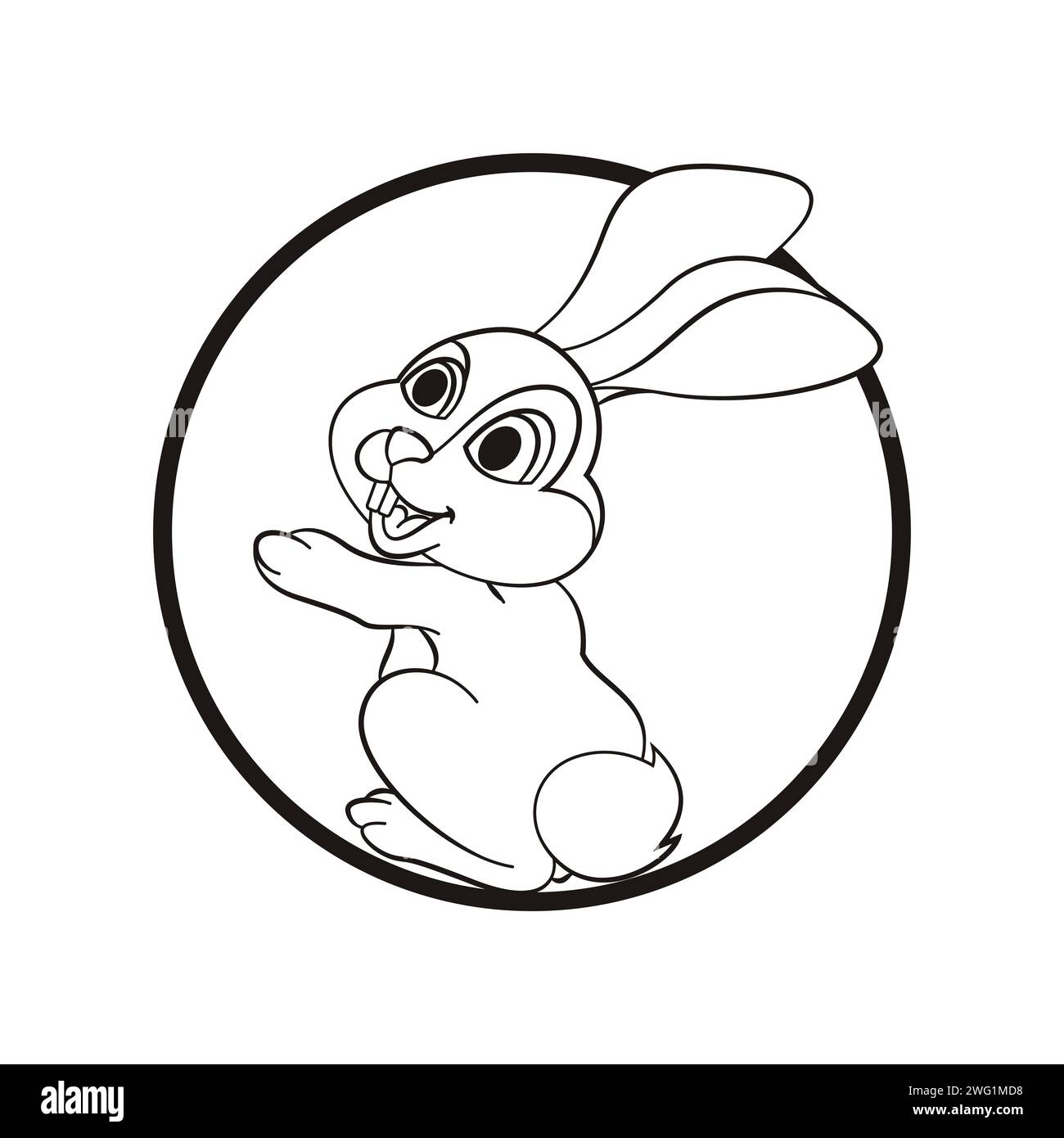 Rabbit vector logo concept illustration Stock Vector Image & Art - Alamy
