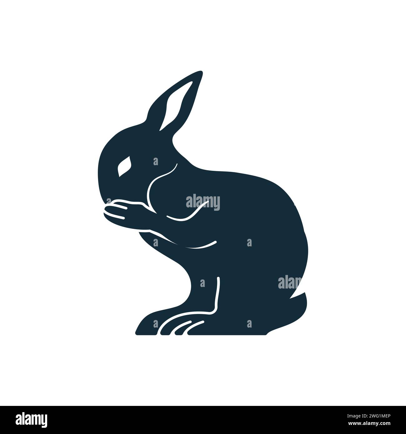 Rabbit vector logo concept illustration Stock Vector Image & Art - Alamy