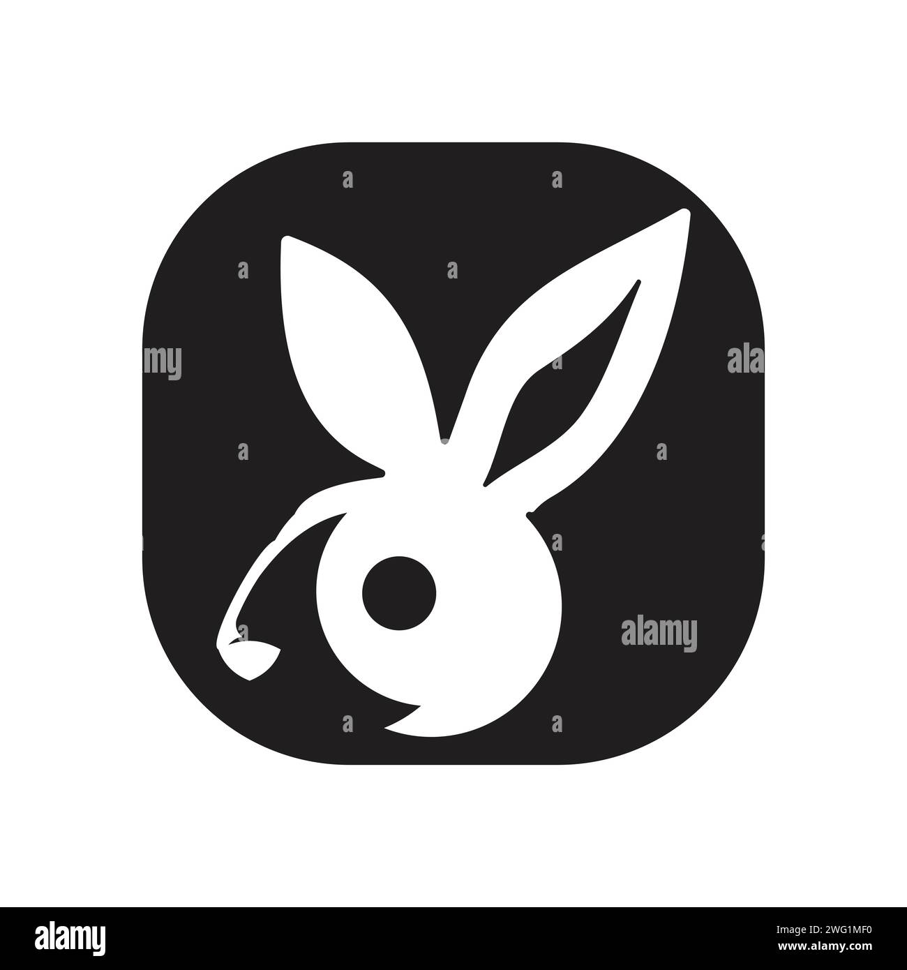 Rabbit vector logo concept illustration Stock Vector Image & Art - Alamy