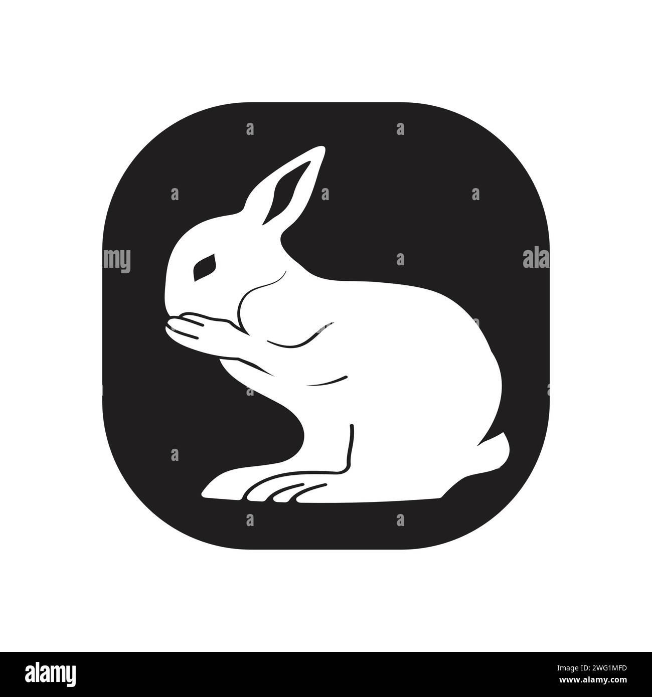 Rabbit vector logo concept illustration Stock Vector Image & Art - Alamy
