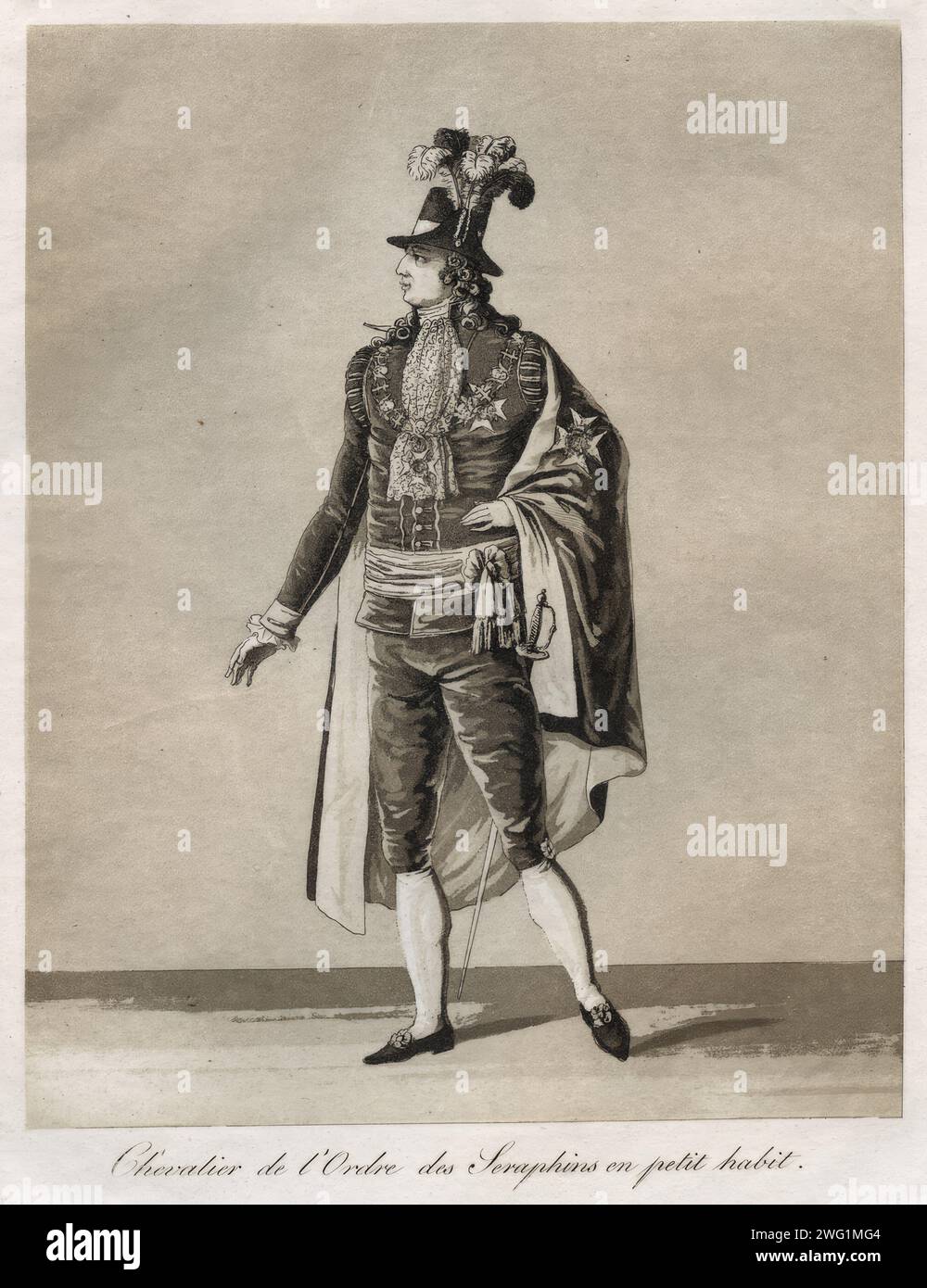 "Chevalier de l'Ordre des Seraphins en petit habit", 1780s. Knight of ...