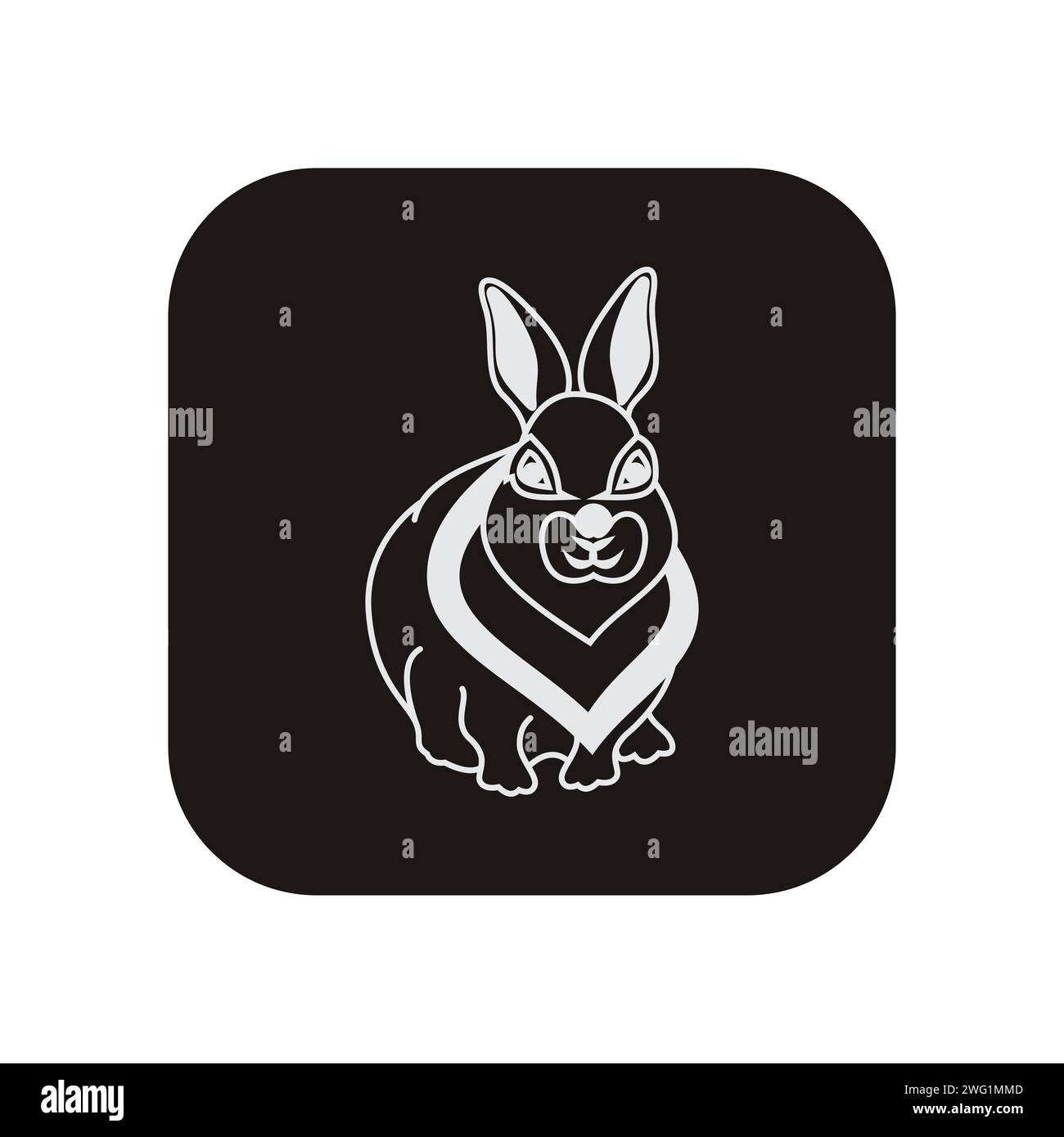 Rabbit vector logo concept illustration Stock Vector Image & Art - Alamy