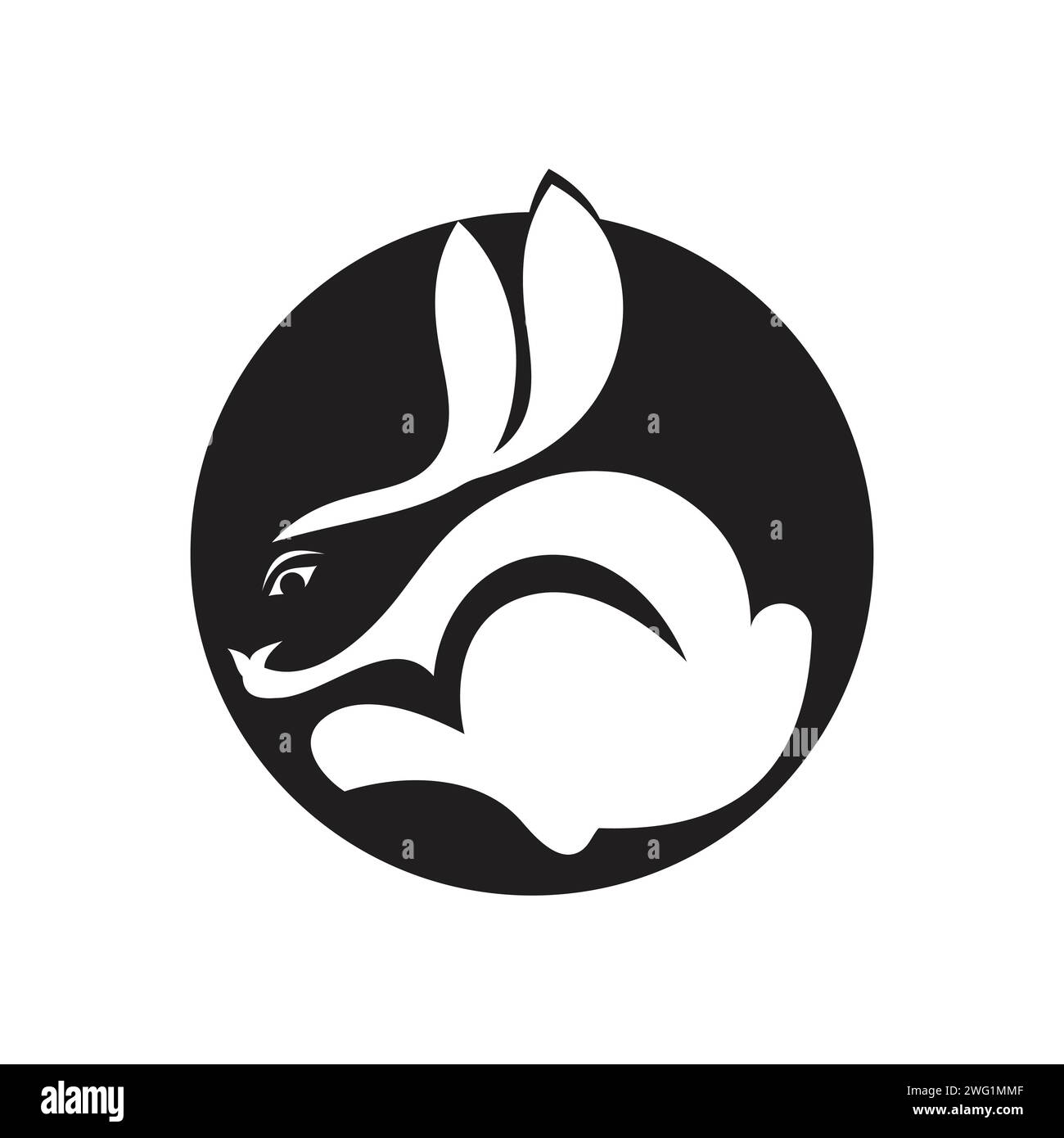 Rabbit vector logo concept illustration Stock Vector Image & Art - Alamy