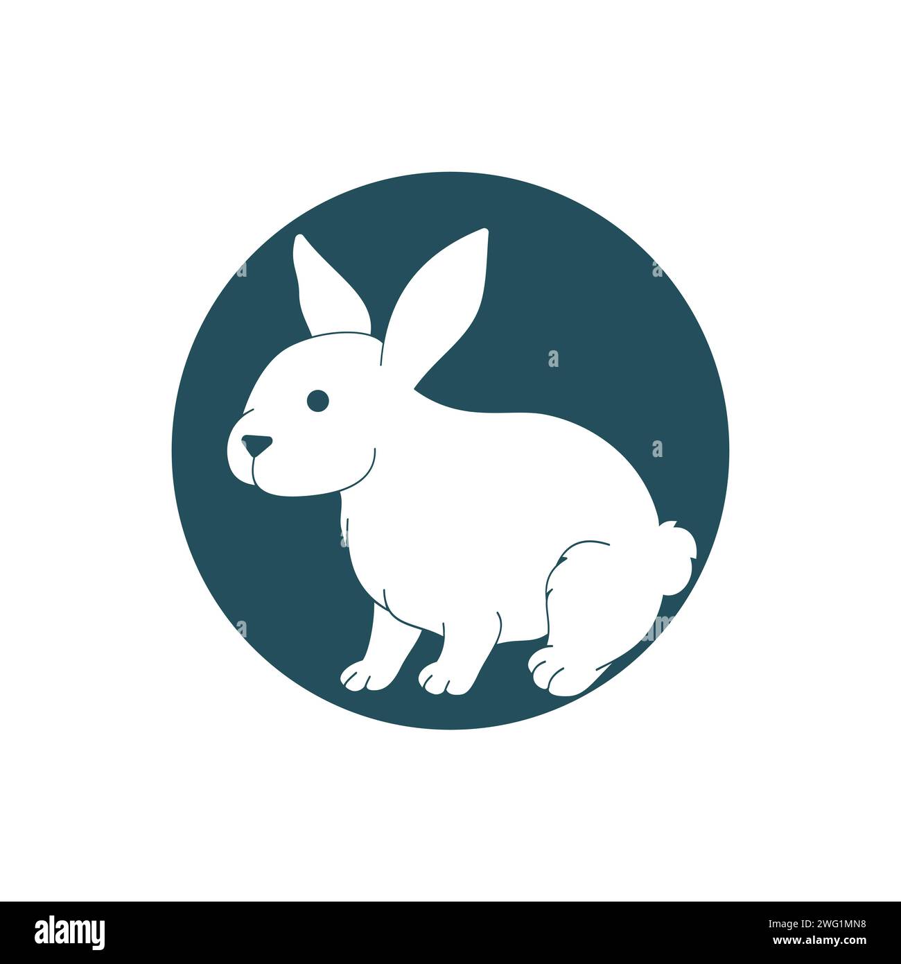 Rabbit vector logo concept illustration Stock Vector Image & Art - Alamy