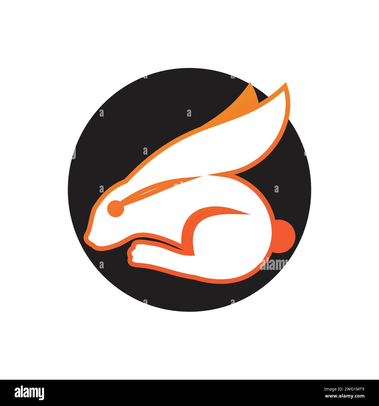 Rabbit vector logo concept illustration Stock Vector Image & Art - Alamy