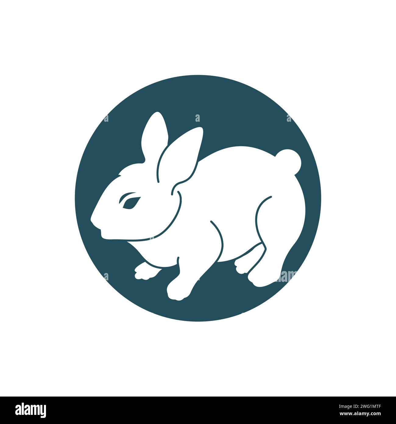 Rabbit vector logo concept illustration Stock Vector Image & Art - Alamy