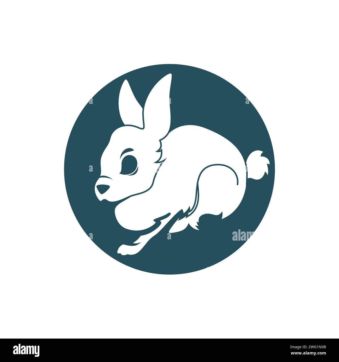 Rabbit vector logo concept illustration Stock Vector Image & Art - Alamy