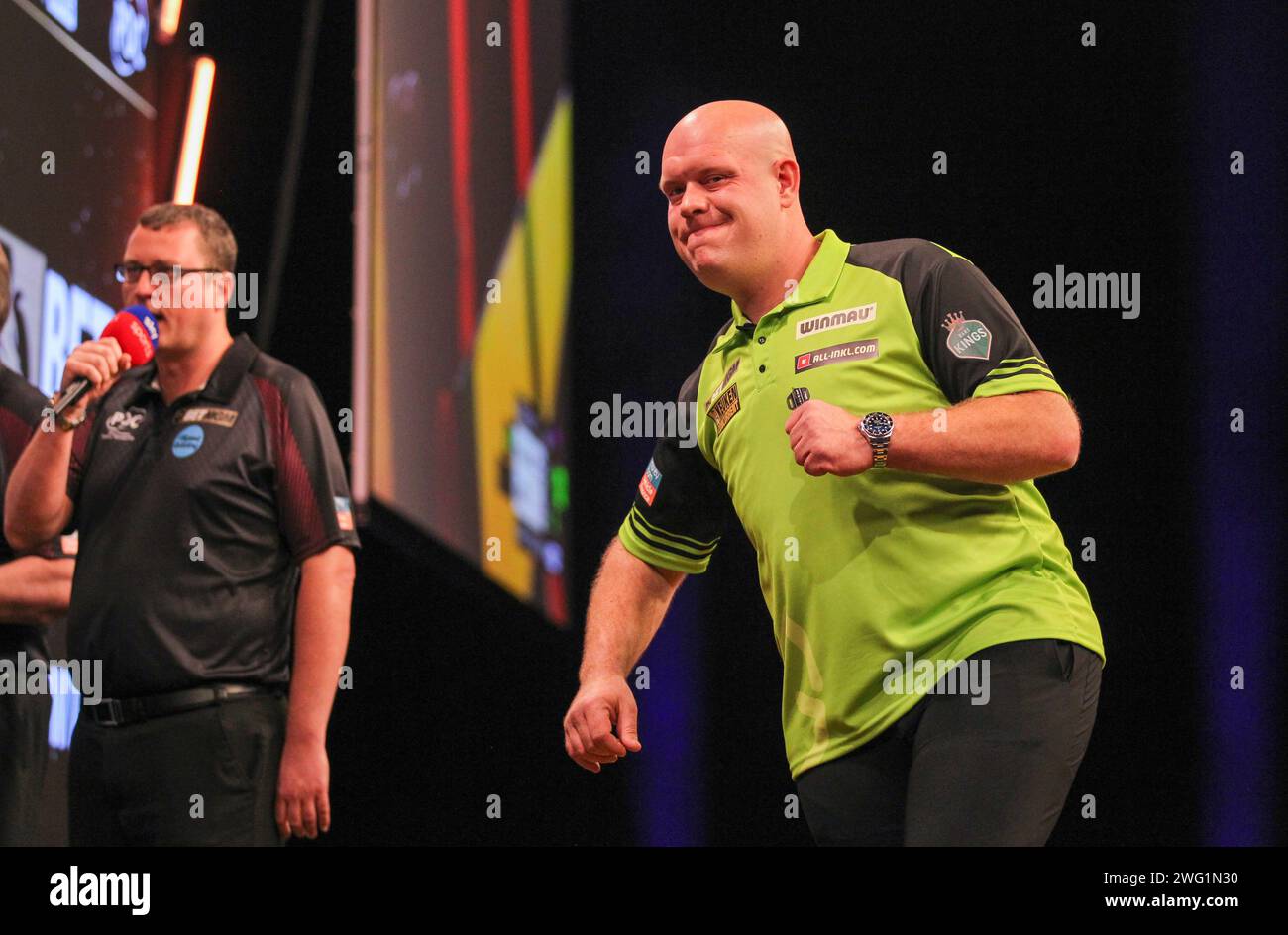 Utilita Arena, Cardiff, UK. 1st Feb, 2024. 2023 PDC Premier League ...