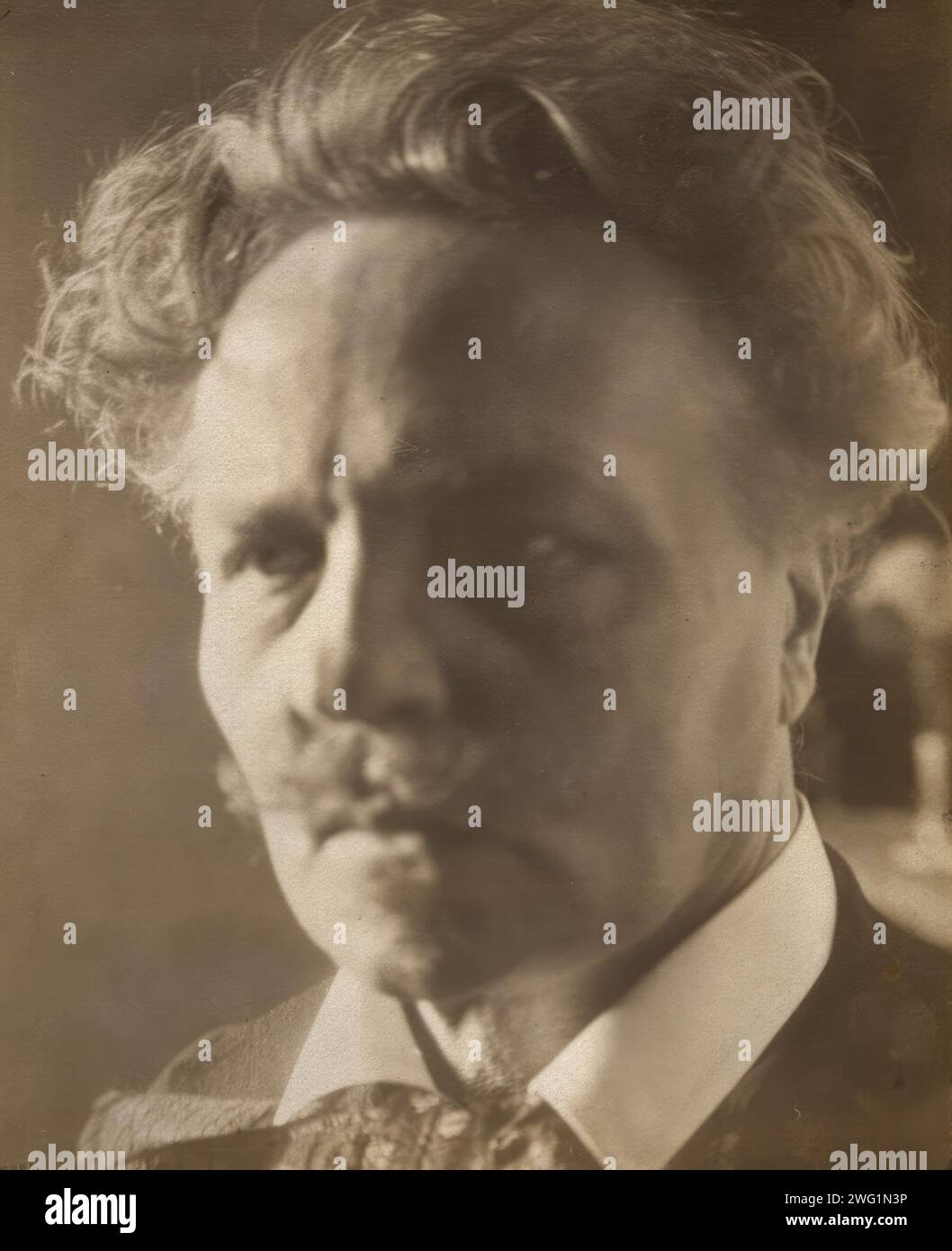 August Strindberg (1849-1912), 1906-1907. Self-portrait made with the ...
