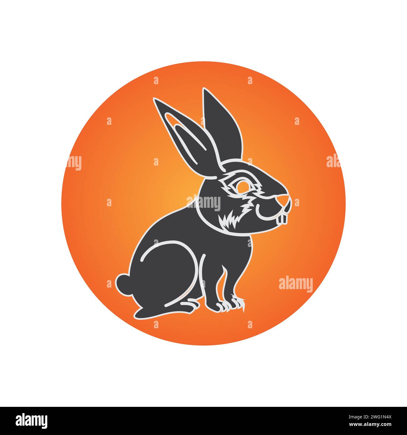Rabbit vector logo concept illustration Stock Vector Image & Art - Alamy