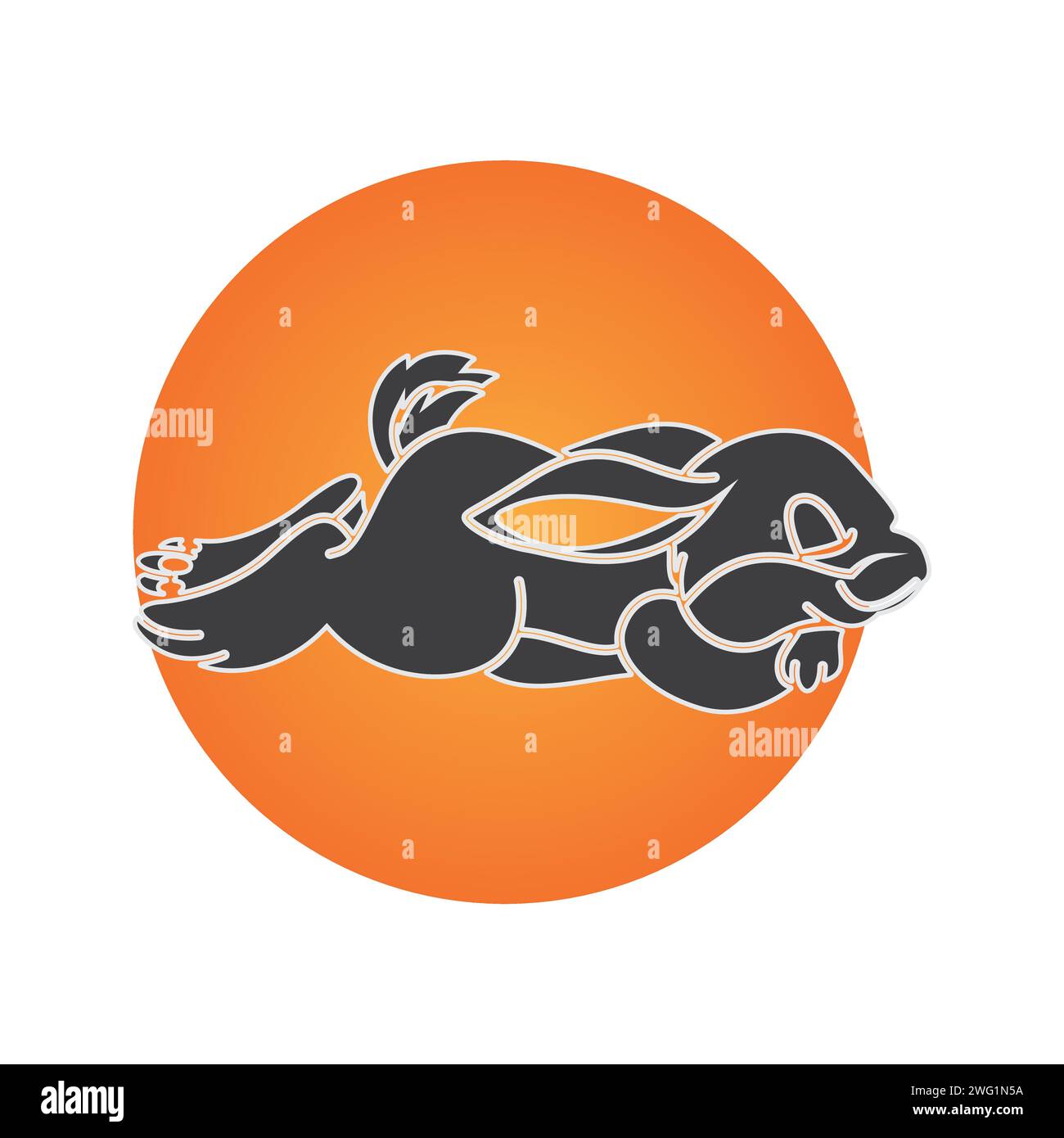 Rabbit vector logo concept illustration Stock Vector Image & Art - Alamy