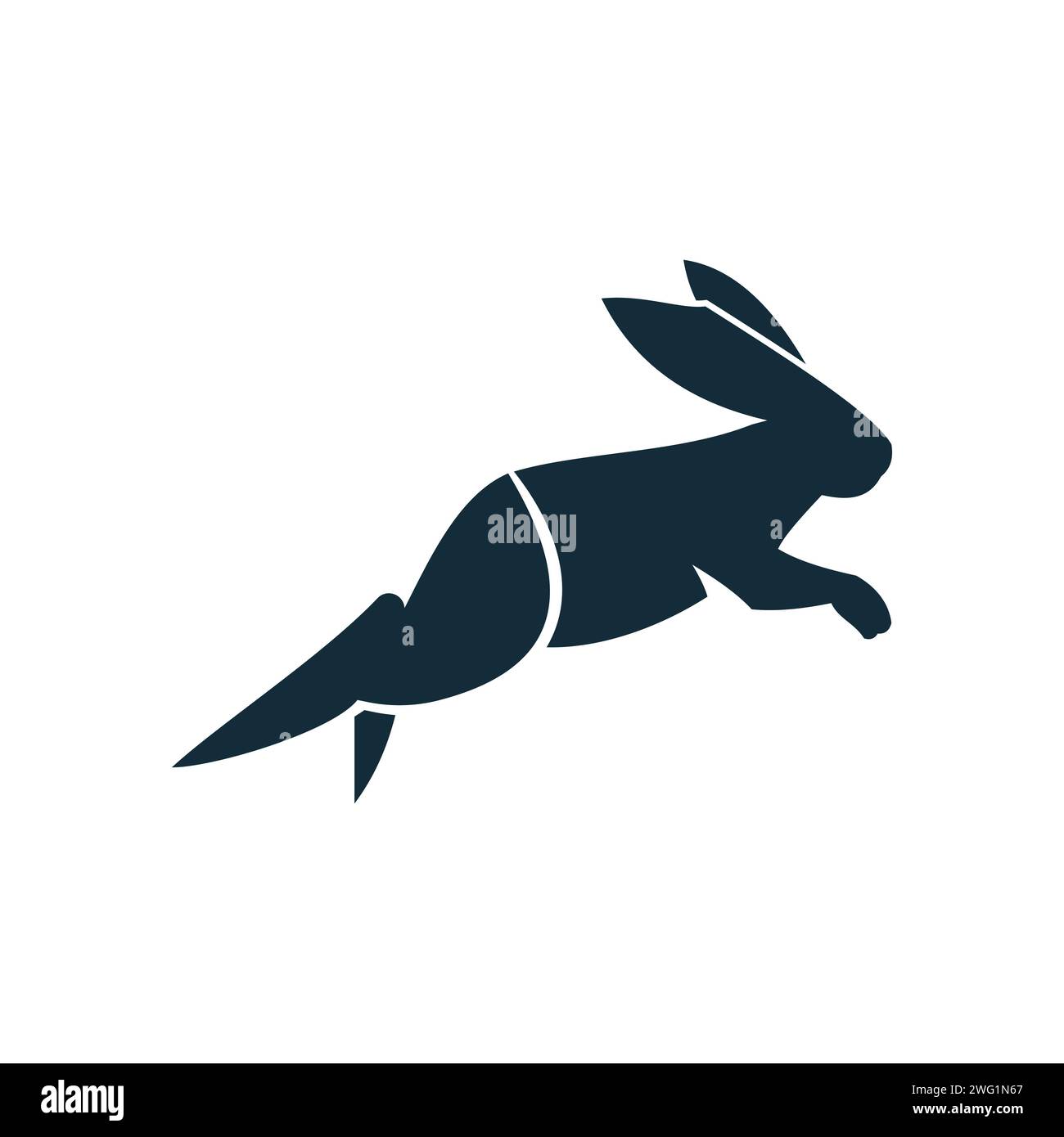 Rabbit vector logo concept illustration Stock Vector Image & Art - Alamy