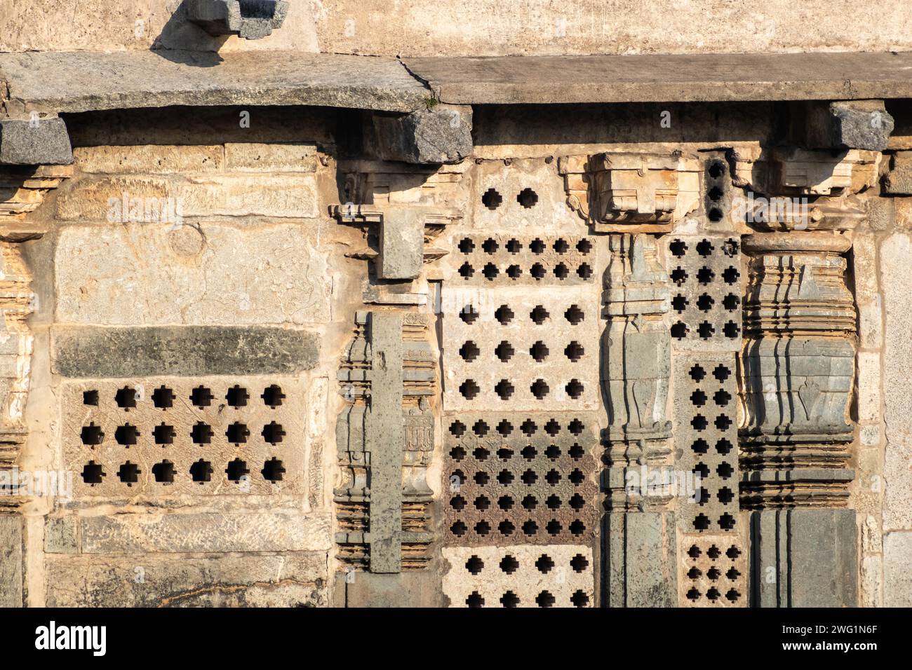 Belur, Karnataka, India - January 9 2023: Beautiful geometric designs ...
