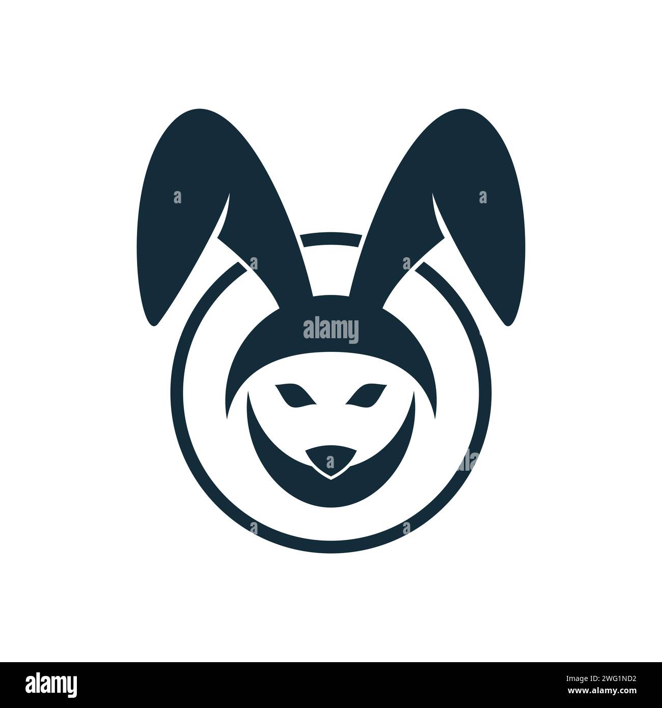 Rabbit vector logo concept illustration Stock Vector Image & Art - Alamy