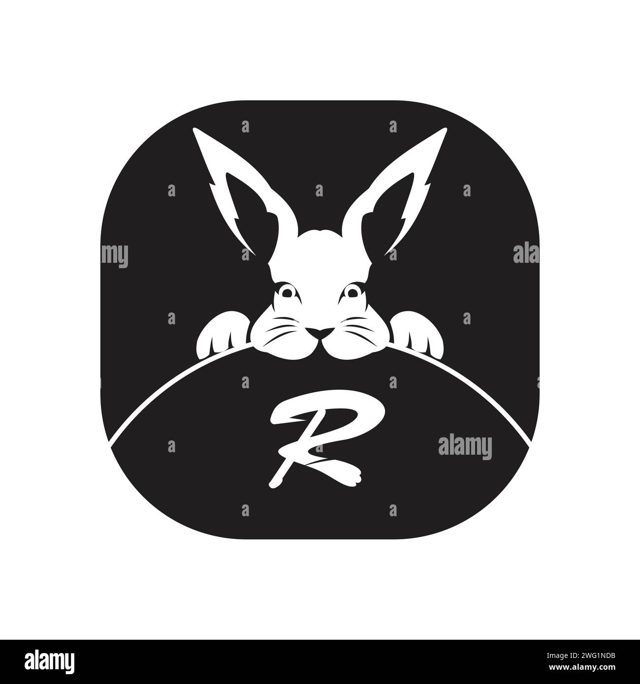 Rabbit vector logo concept illustration Stock Vector Image & Art - Alamy